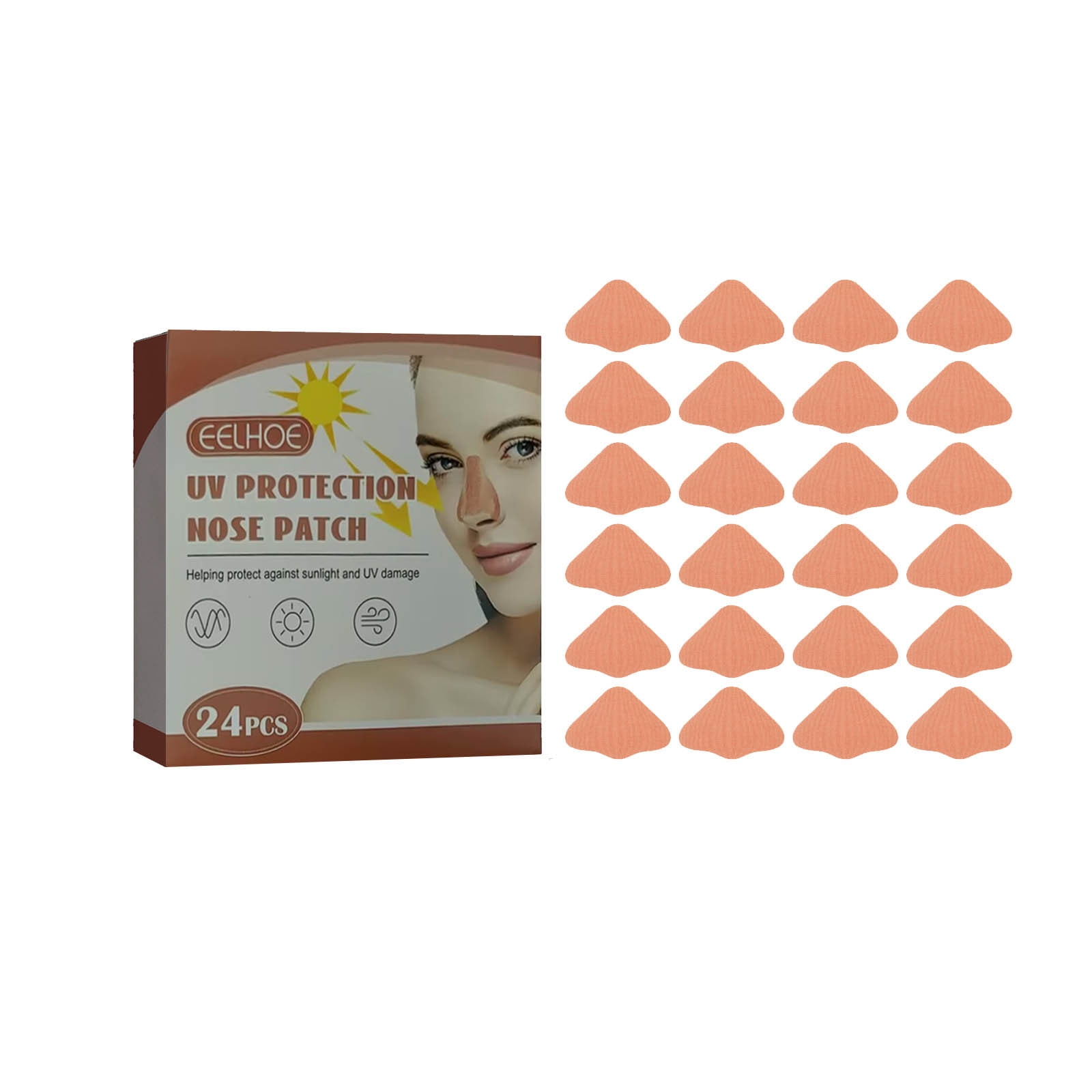 Dengmore 24 Set Sun Protection Nose Patch Sunscreen Nose Patches UV ...