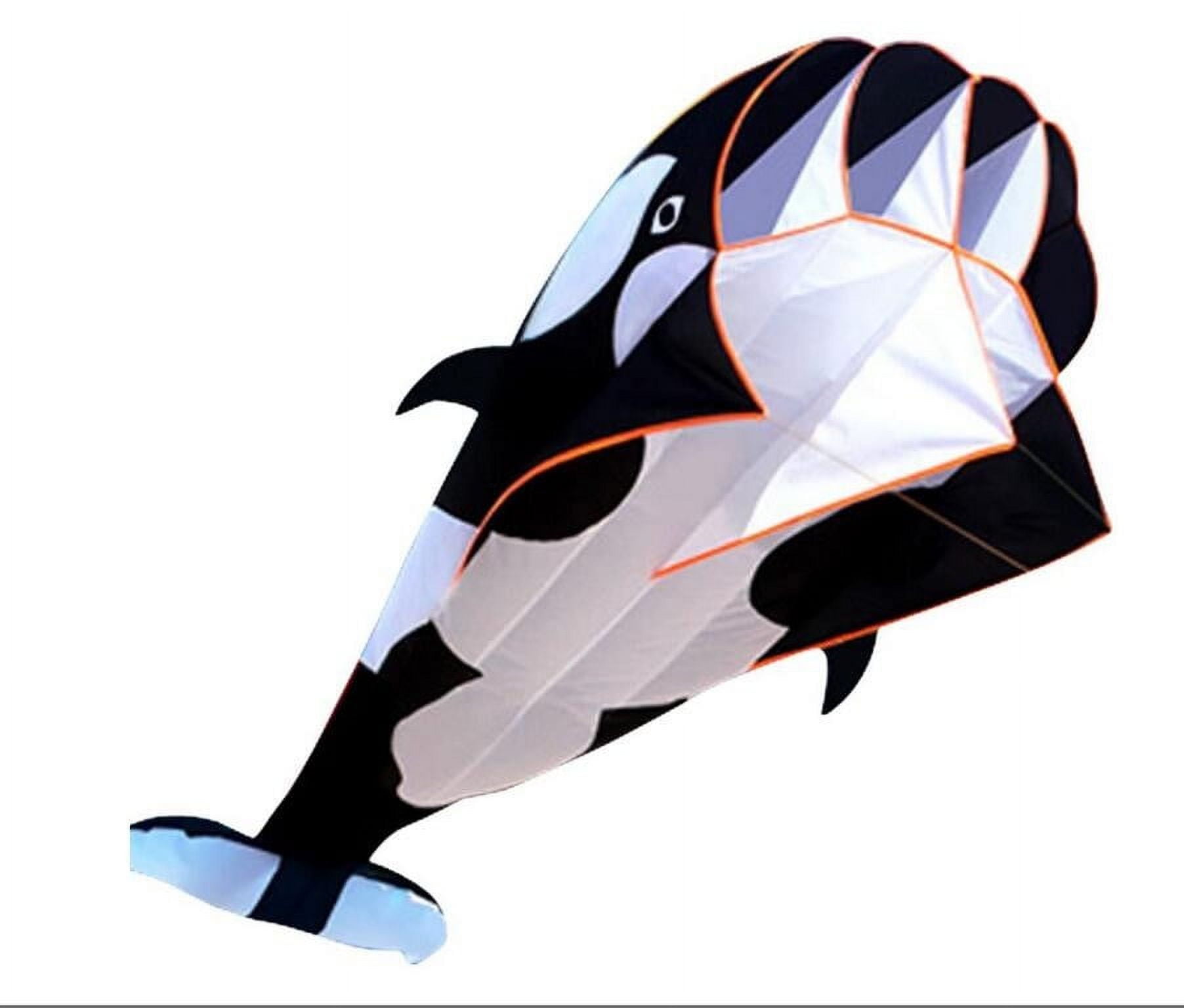 Baofu 3D Kite Large Blue Dolphin Beach Kites with Huge Frameless Soft ...