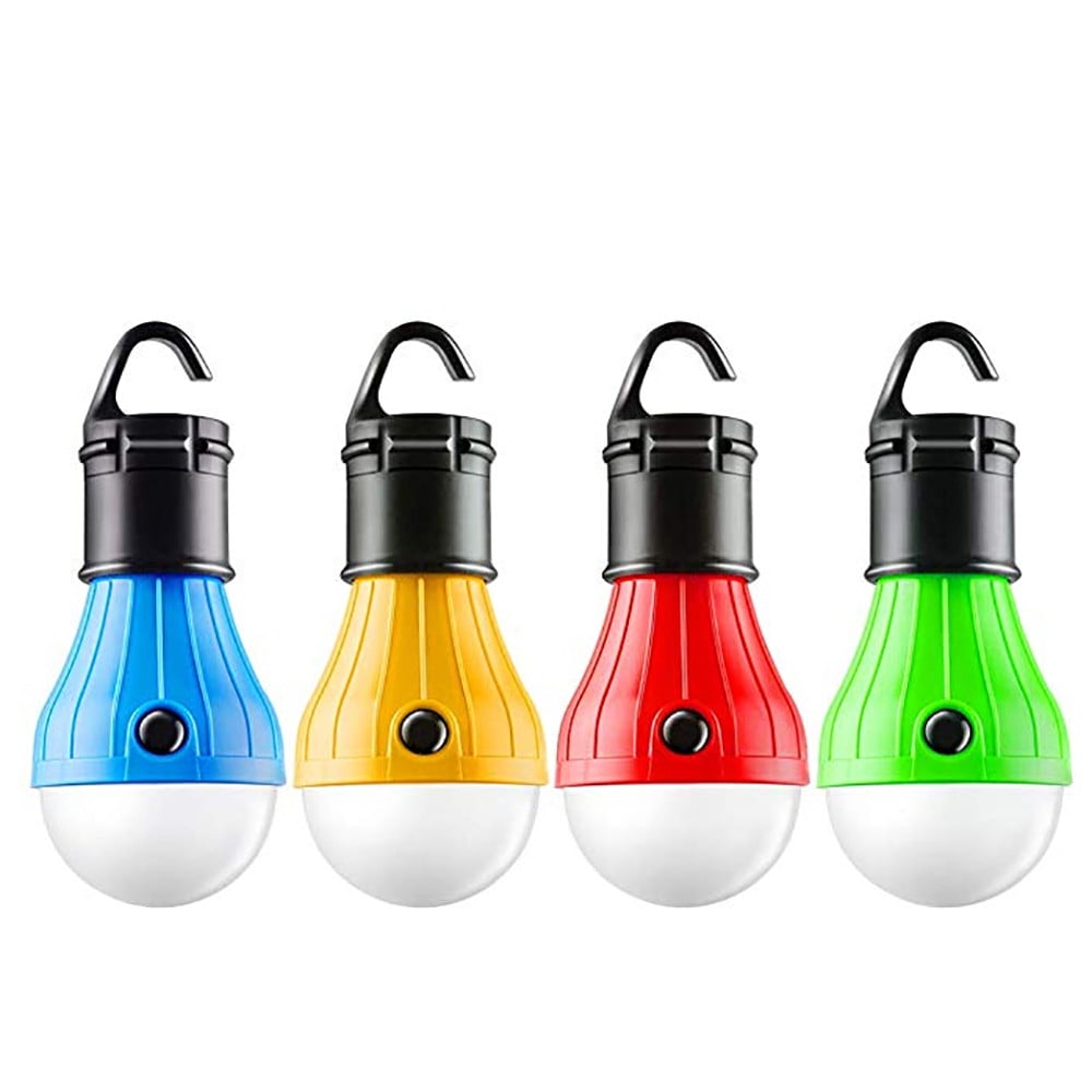 Dengmore 4Pc Outdoor Portable Hanging LED Camping Tent Light Bulb ...