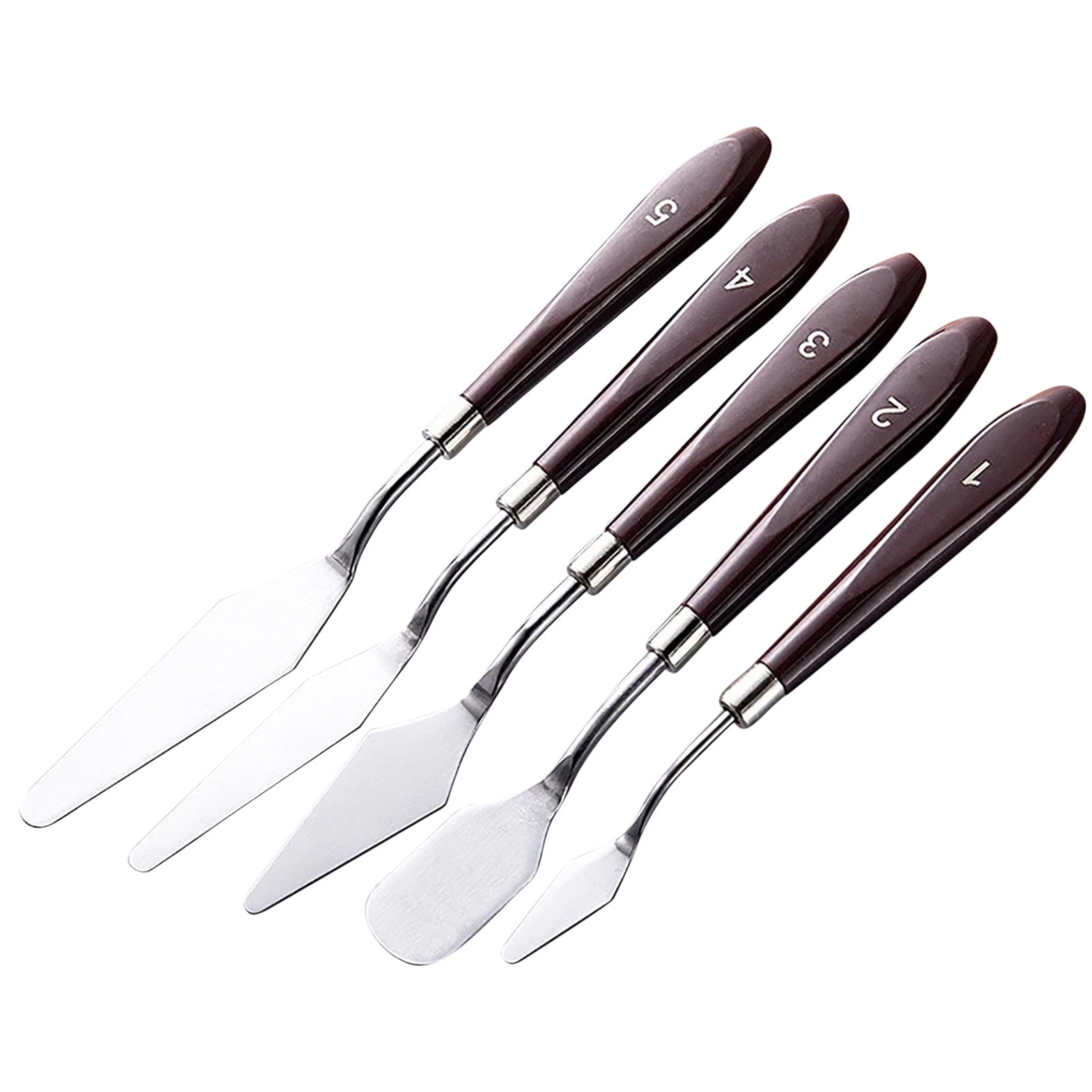 Dengmore 5 Piece Stainless Steel Cake Buttercream Icing Spatula, Baking ...