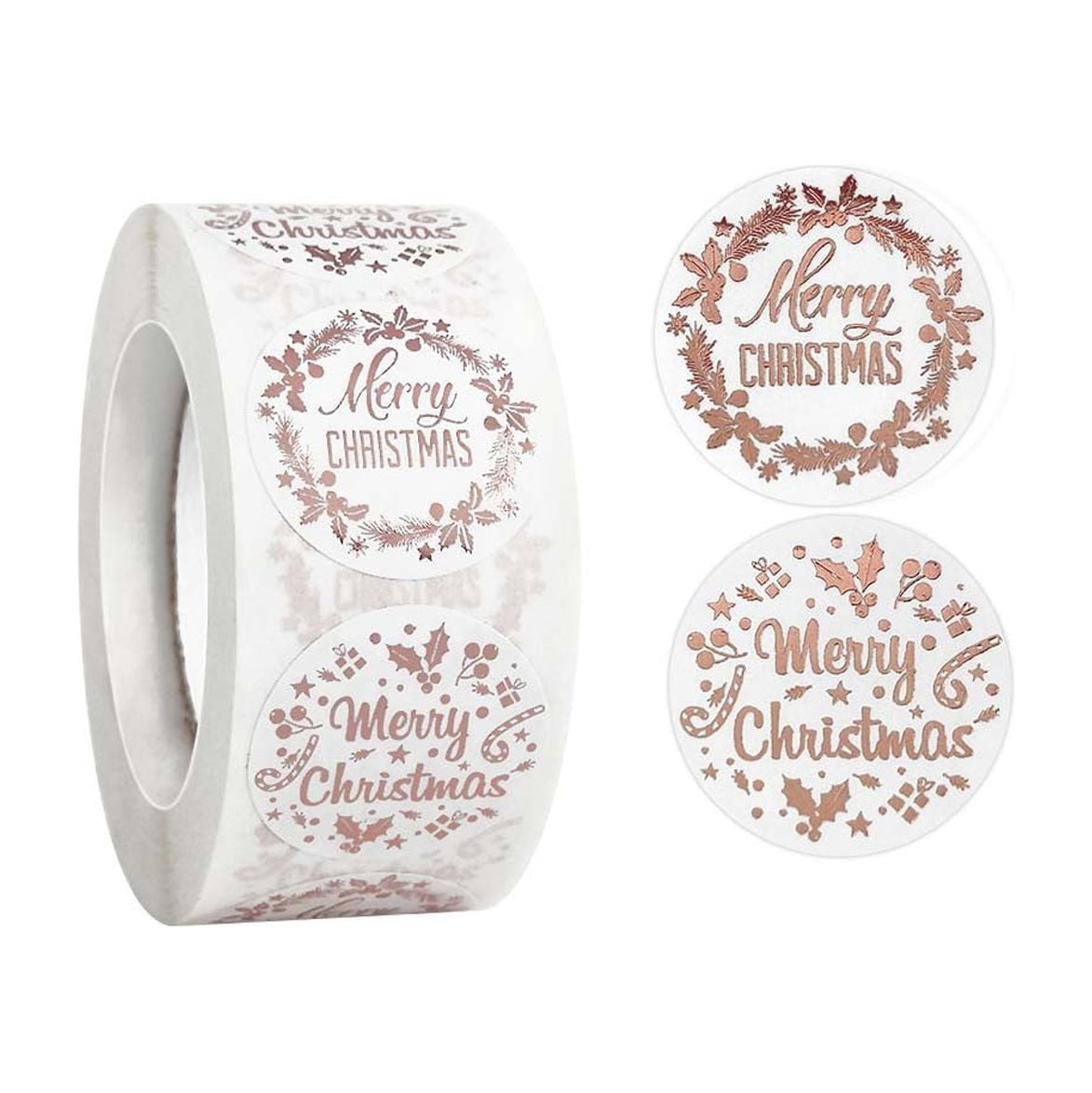 Dengmore 500Pcs Christmas Sticker Label Self-Adhesive Merry Christmas ...