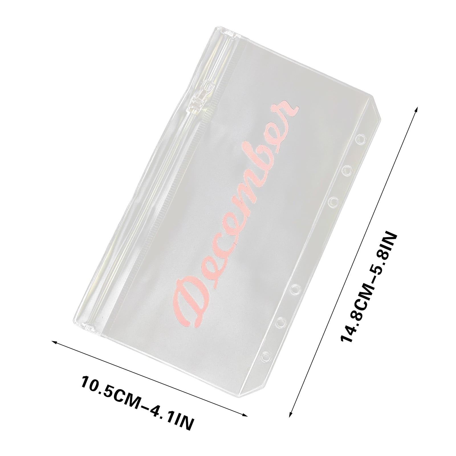 Dengmore A6 Binder Pockets 6 Holes Zipper Folders for Binder PVC Loose ...