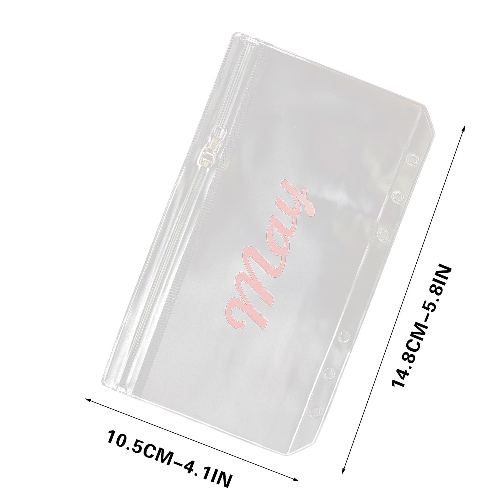Dengmore A6 Binder Pockets 6 Holes Zipper Folders for Binder PVC Loose ...