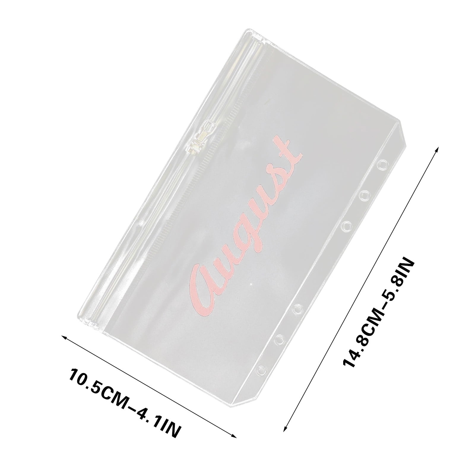 Dengmore A6 Binder Pockets 6 Holes Zipper Folders for Binder PVC Loose ...