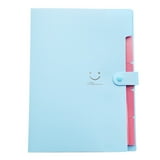 Dengmore Sky Blue Accordion File Folder, A4 5-Pocket Expanding Document ...