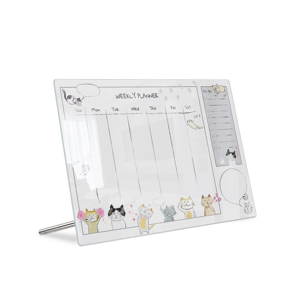 Dengmore Acrylic Desktop Memo Board Weekly Planner Erasable Transparent ...