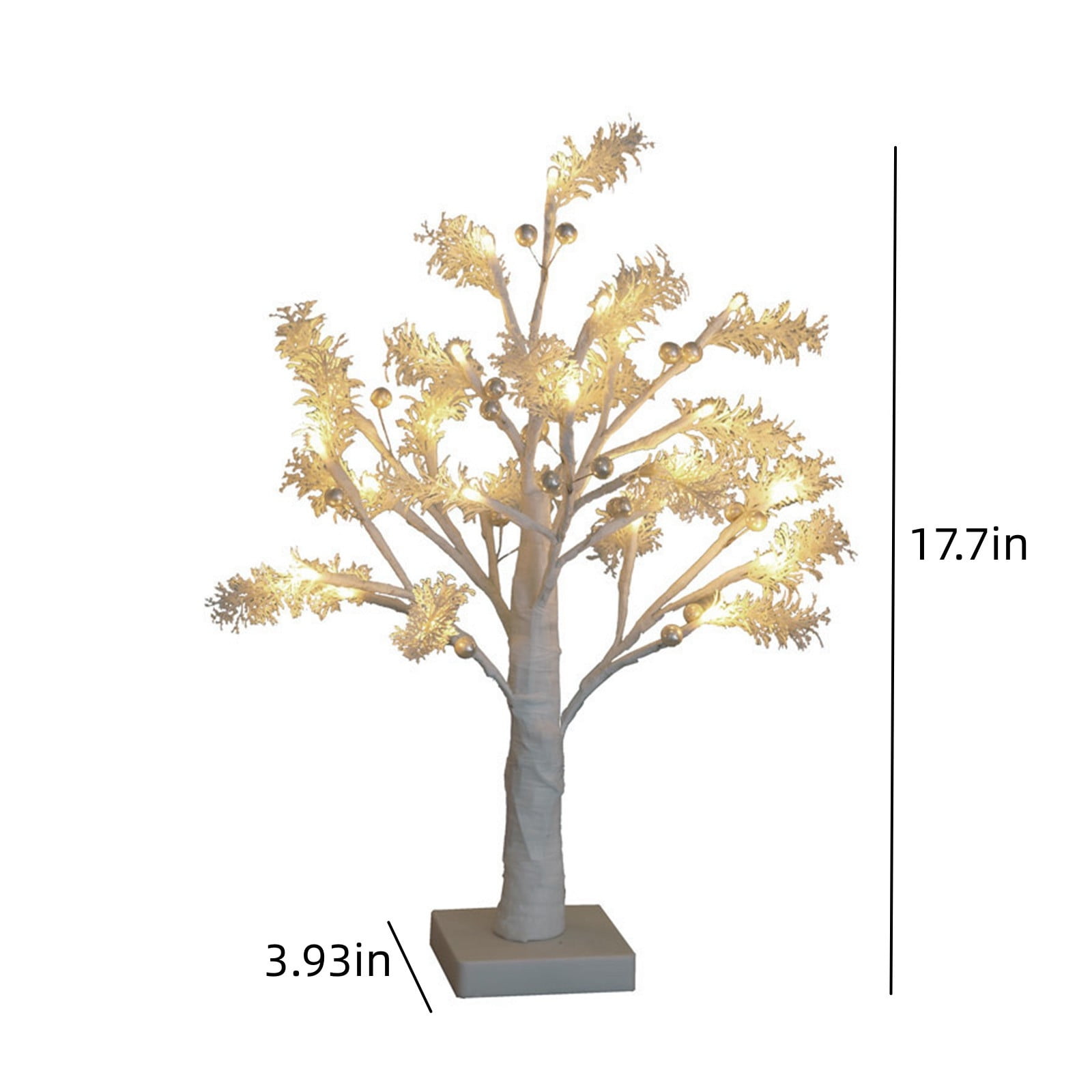 Dengmore Artificial Christmas Tree LED White Tree Lights Indoor Room ...