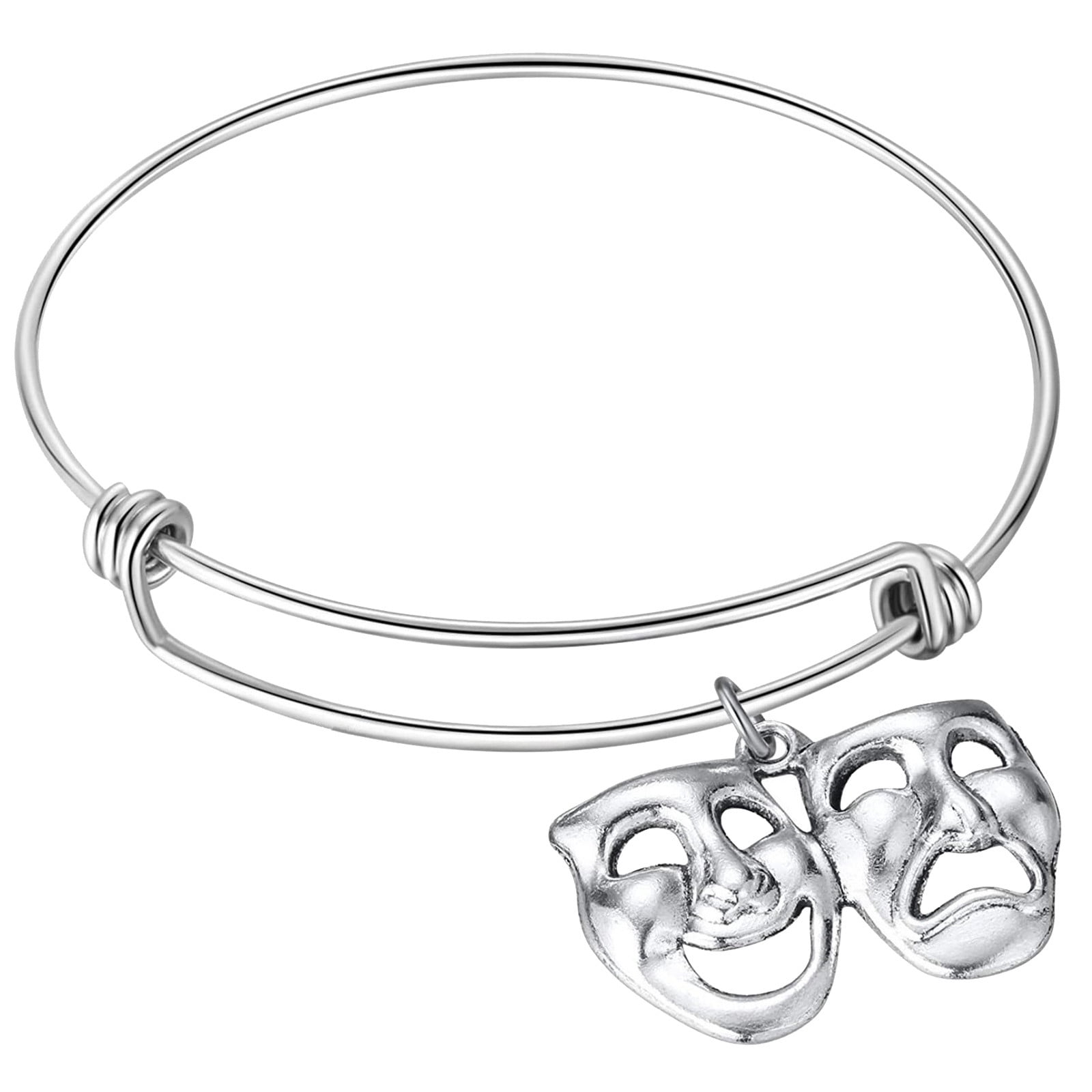 Dengmore Bangle Creative Actor Bracelet Tragedy Vs Comedy Happy And Sad ...