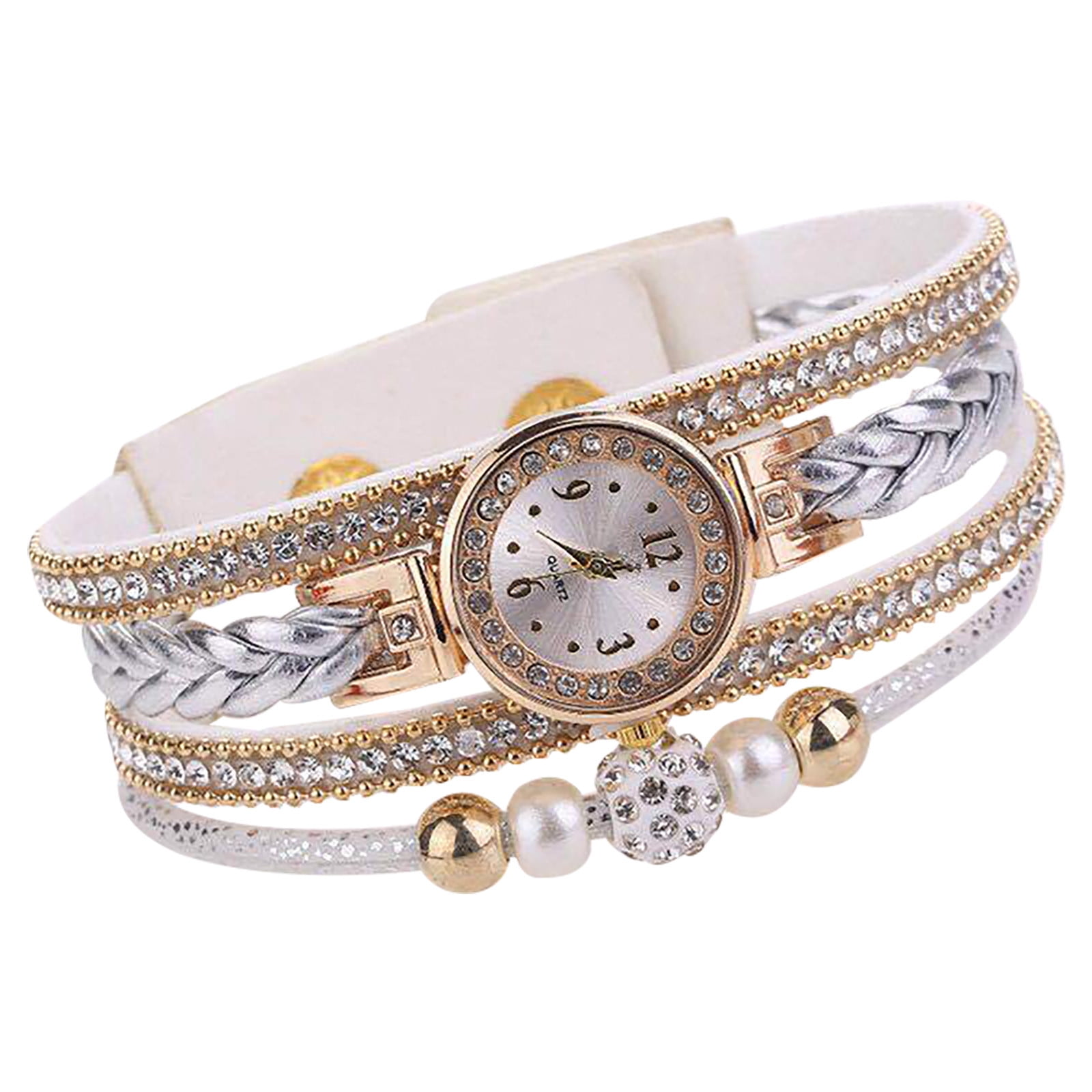 Dengmore Bracelet Women Watches Vintage Weave Wrap Quartz Wrist Watch ...