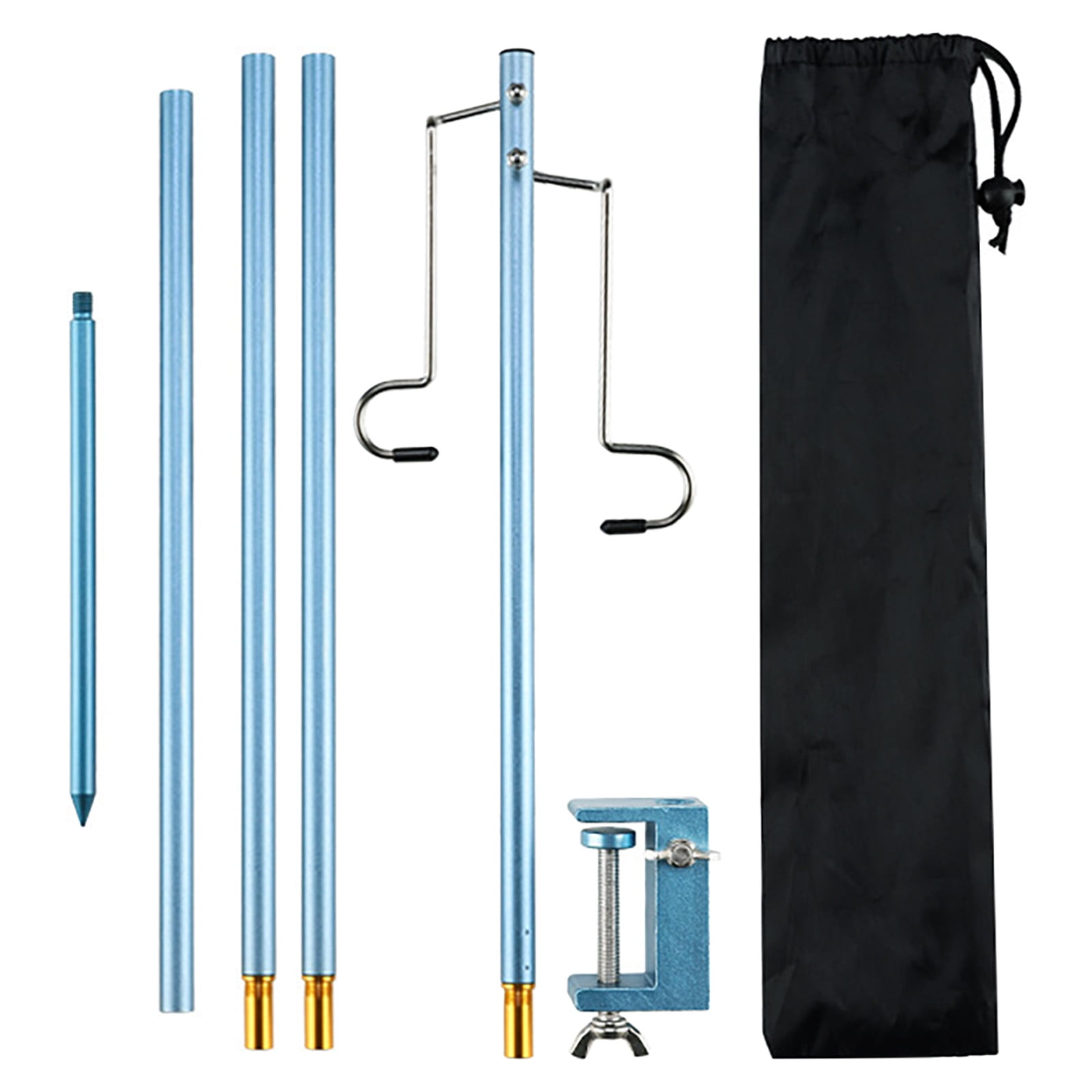 Dengmore Camping Folding Lamp Pole Portable Collapsible Lantern Pole ...