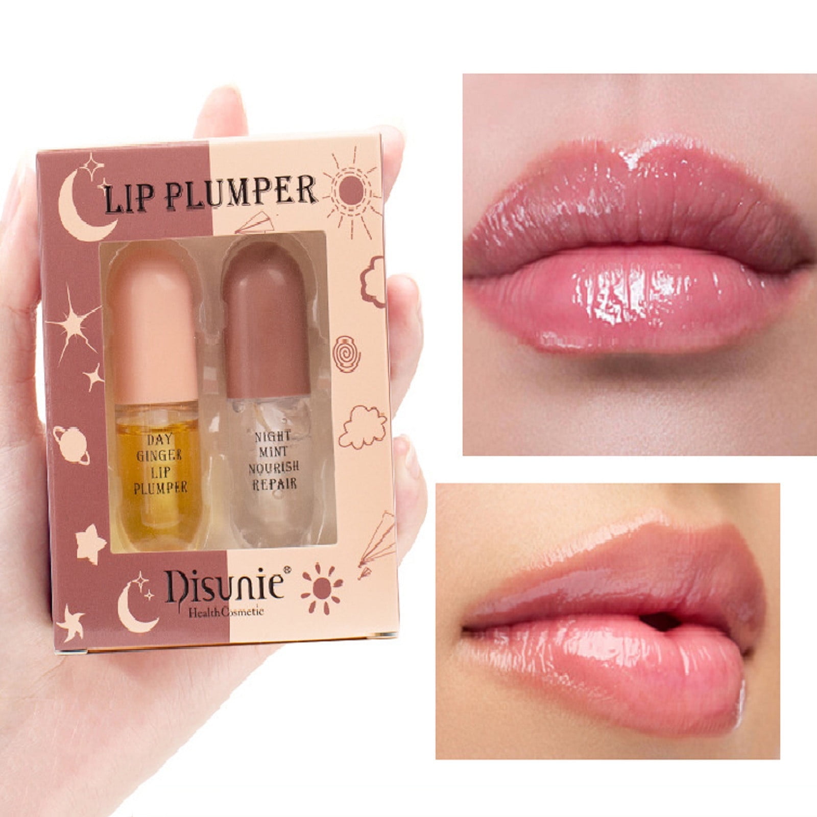Dengmore Capsule Lip Plumper Hydrating Plump Gloss Lip Enhancer Fuller ...