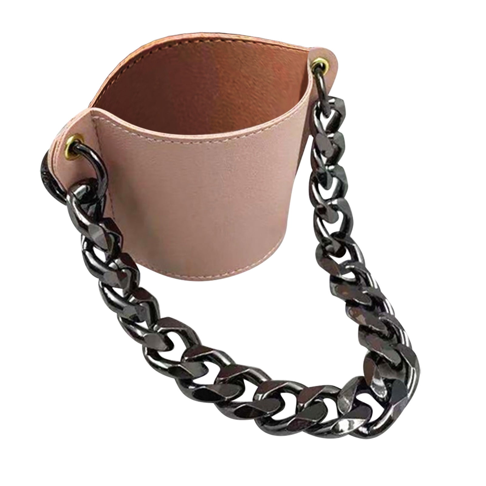 Dengmore Chain Portable Coffee Cup Cover Leather Beverage Handbag Heat ...