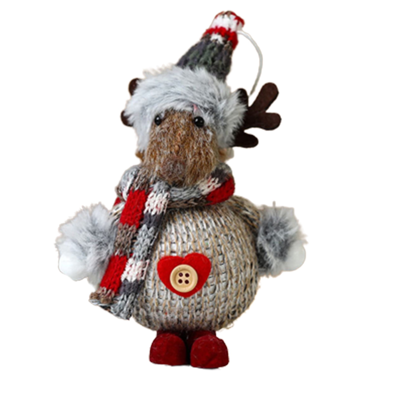 Dengmore Christmas Ornaments Plush Santa Claus Snowman Reindeer Doll ...