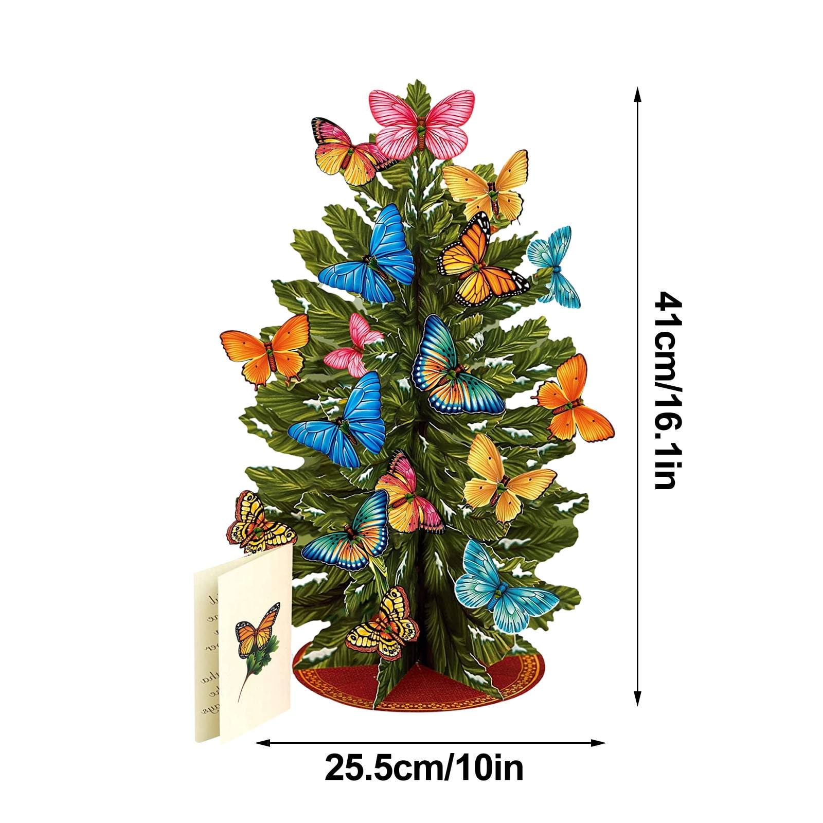 Dengmore Christmas Paper Pop Up Card Christmas Tree Popup Tree with ...