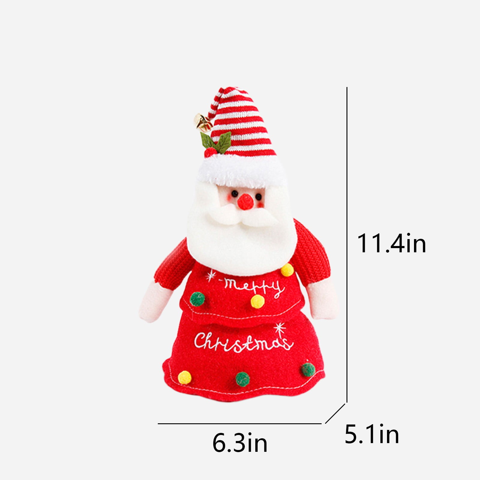 Dengmore Christmas Plush Doll Water Table Stuffed Plush Santa Claus ...