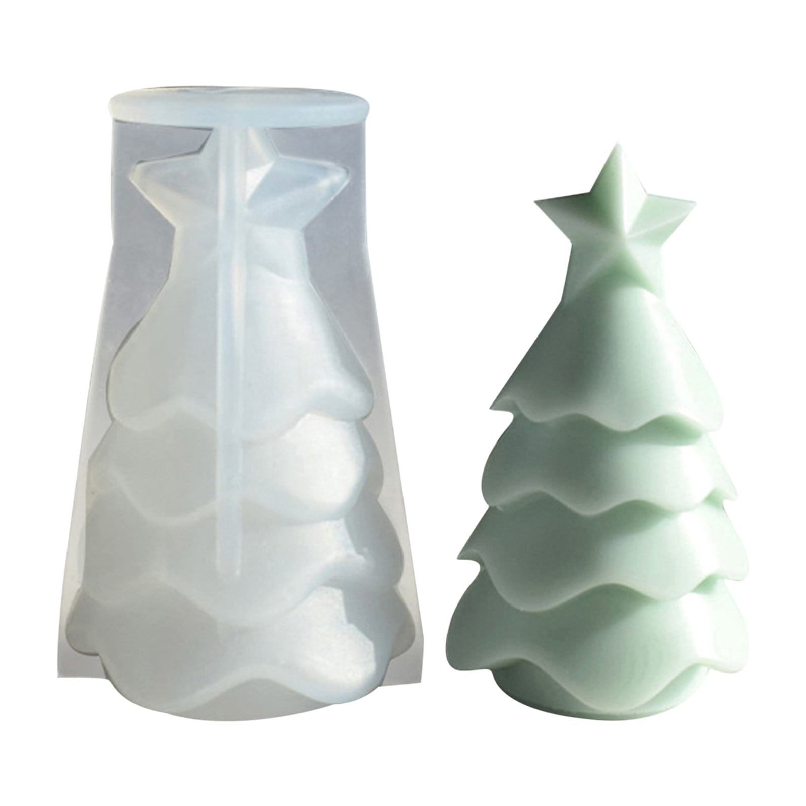 Dengmore Christmas Tree Silicone Mold Scented Candle Molds for Candle ...