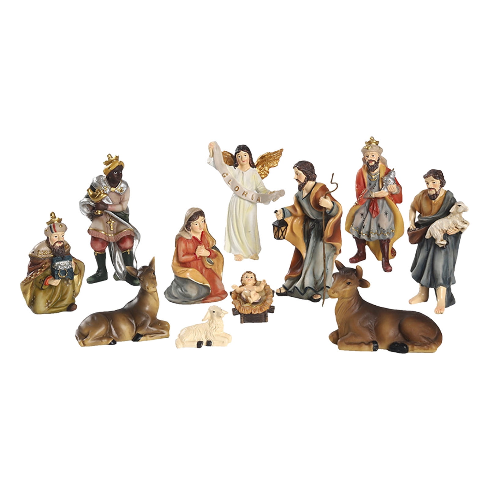 Dengmore Clearance 11Pcs Resin Nativity Figurines Set Christmas ...