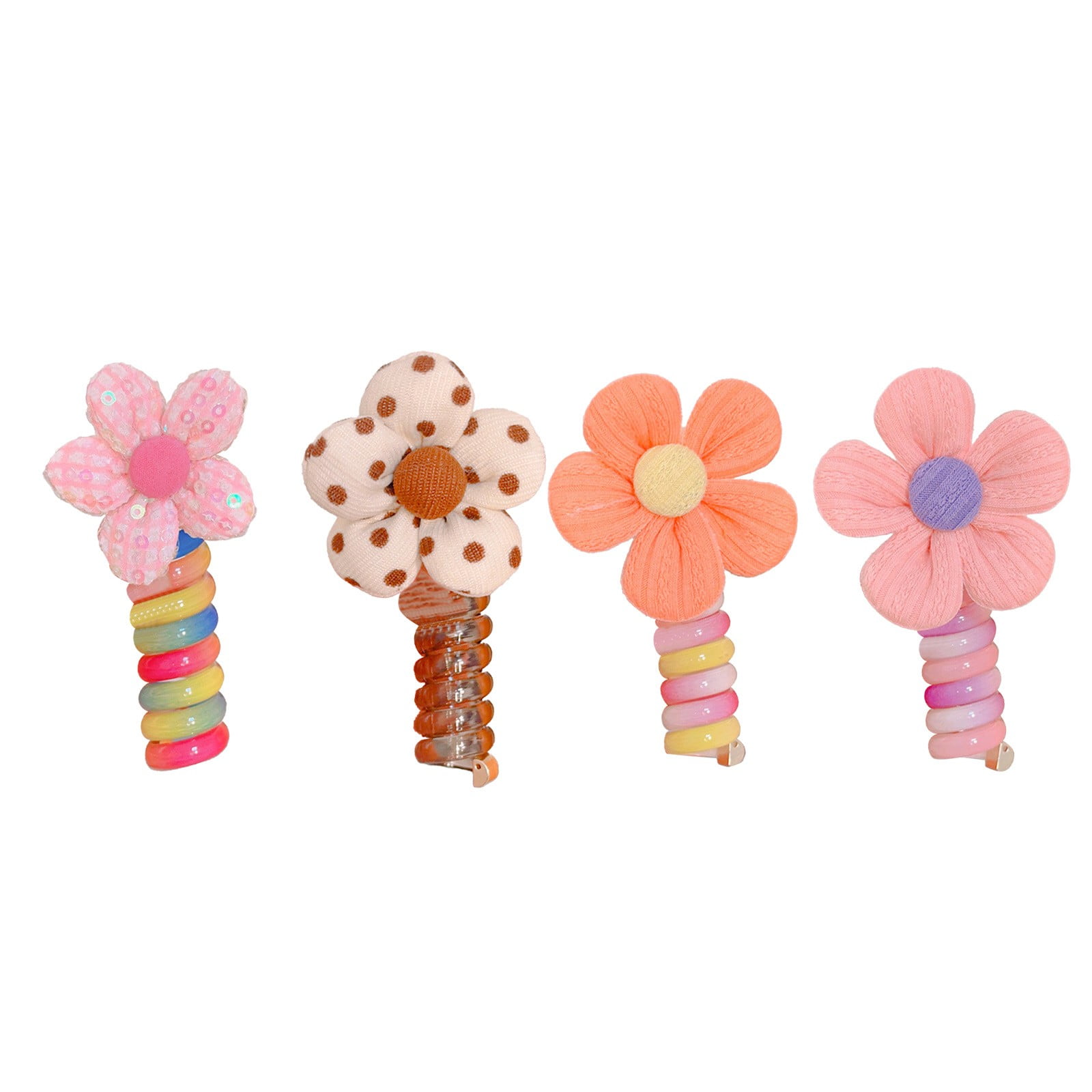 Dengmore Colorful Telephone Wire Hair Bands for Kids Telephone Wire ...