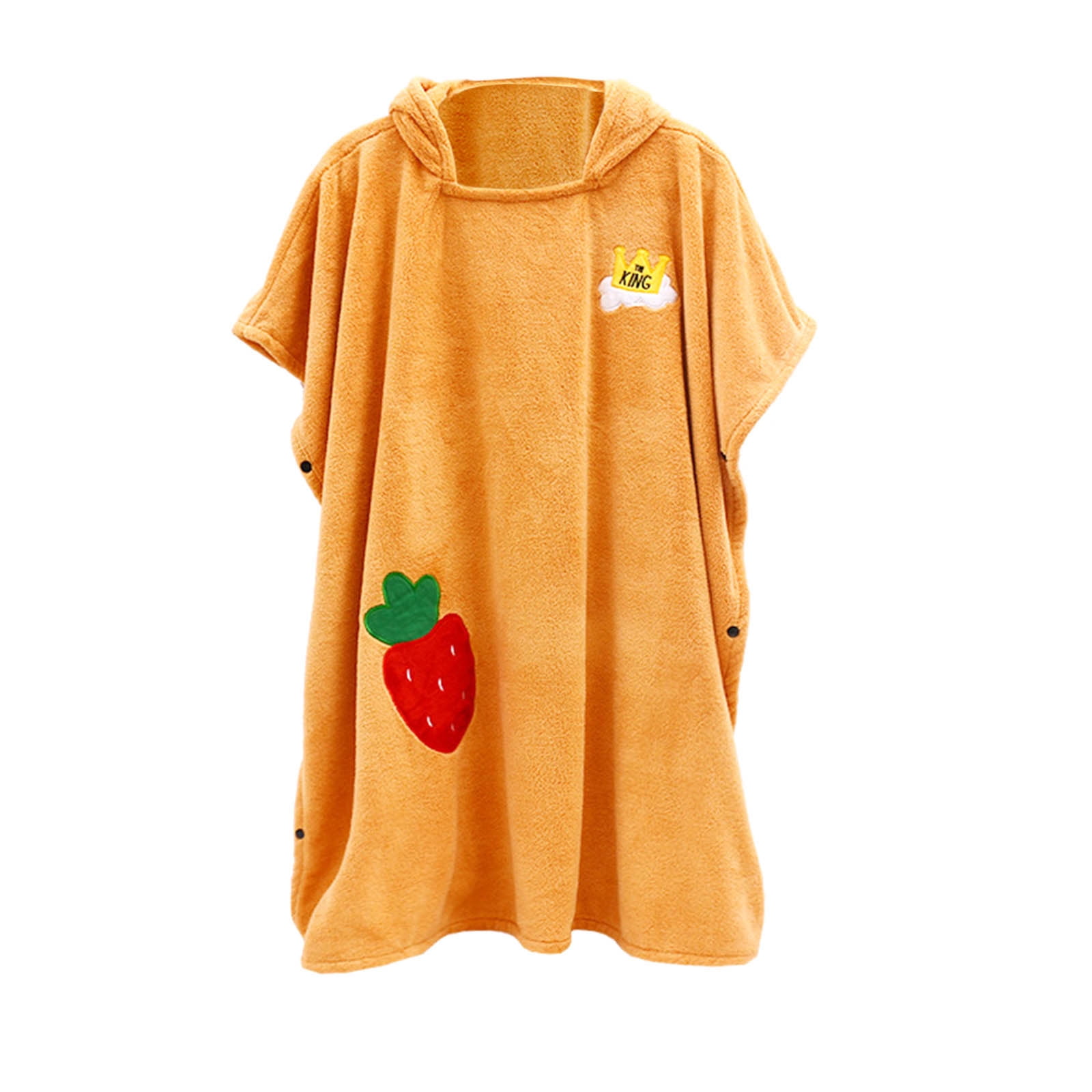 Dengmore Coral Velvet Hooded Wearable Bath Towel Adult Bath Towel ...