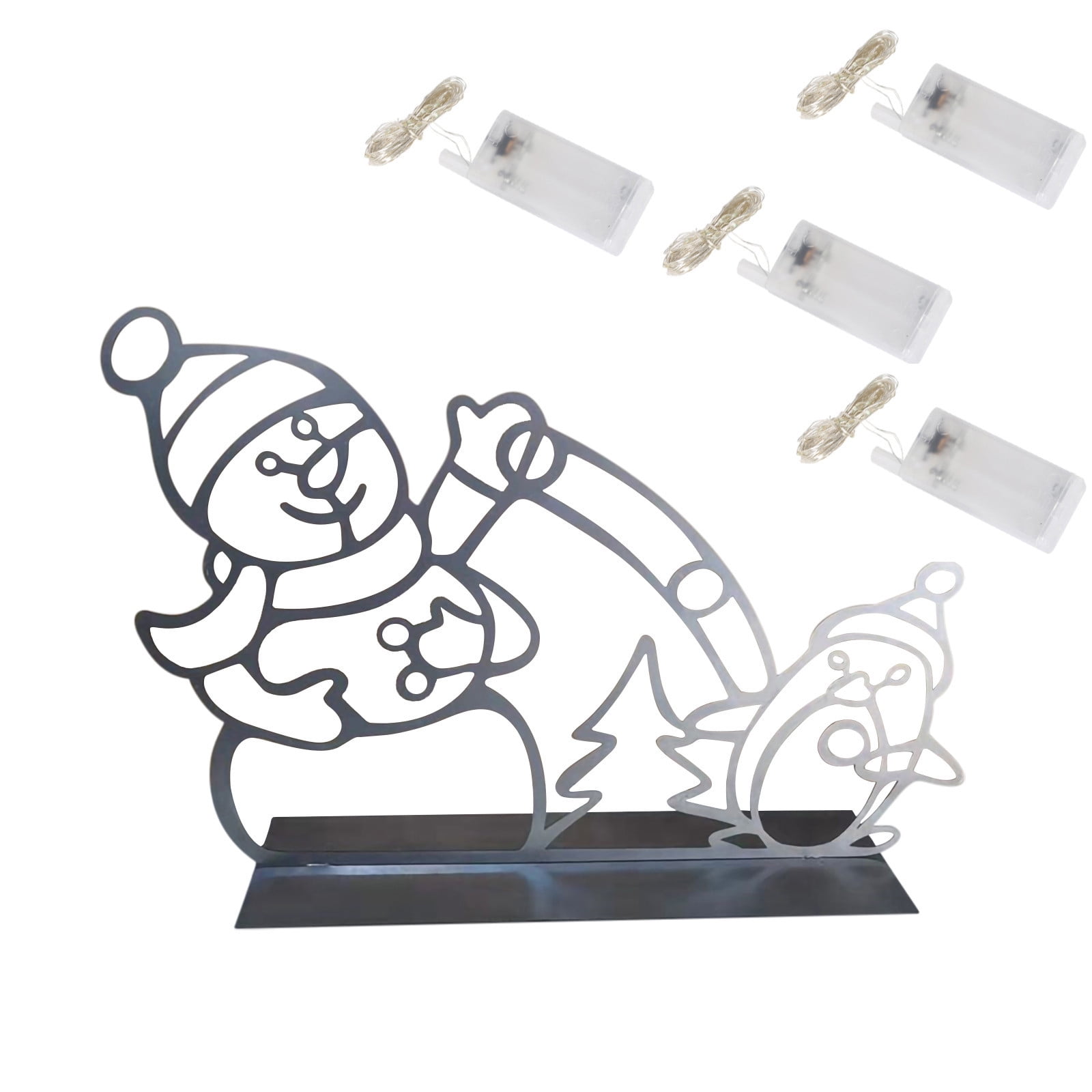Dengmore DIY Christmas Snowman Outdoor Garden Snow Glowing Decorative ...