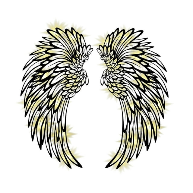 Dengmore Decorations Large Metal Angel Wall Decoration, Angel Wall ...