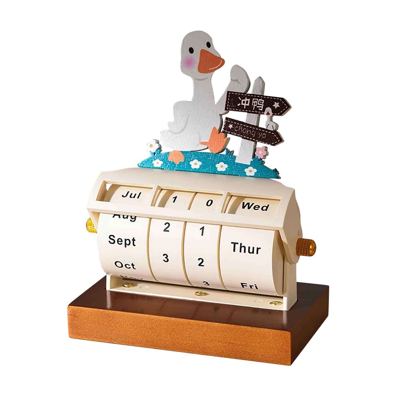 Dengmore Desk Calendar Reminder Countdown Calendar Mini Rotating ...