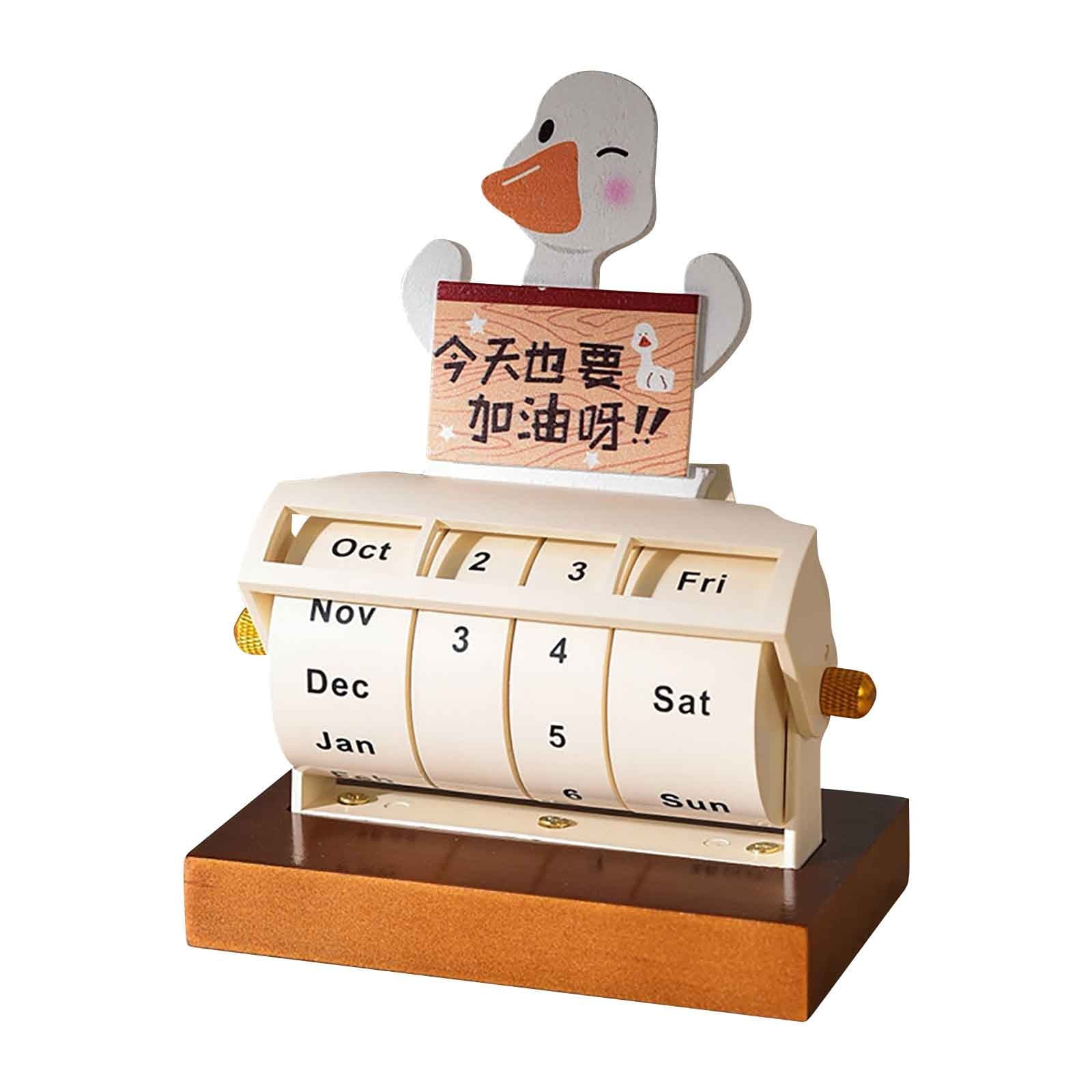Dengmore Desk Calendar Reminder Countdown Calendar Mini Rotating ...