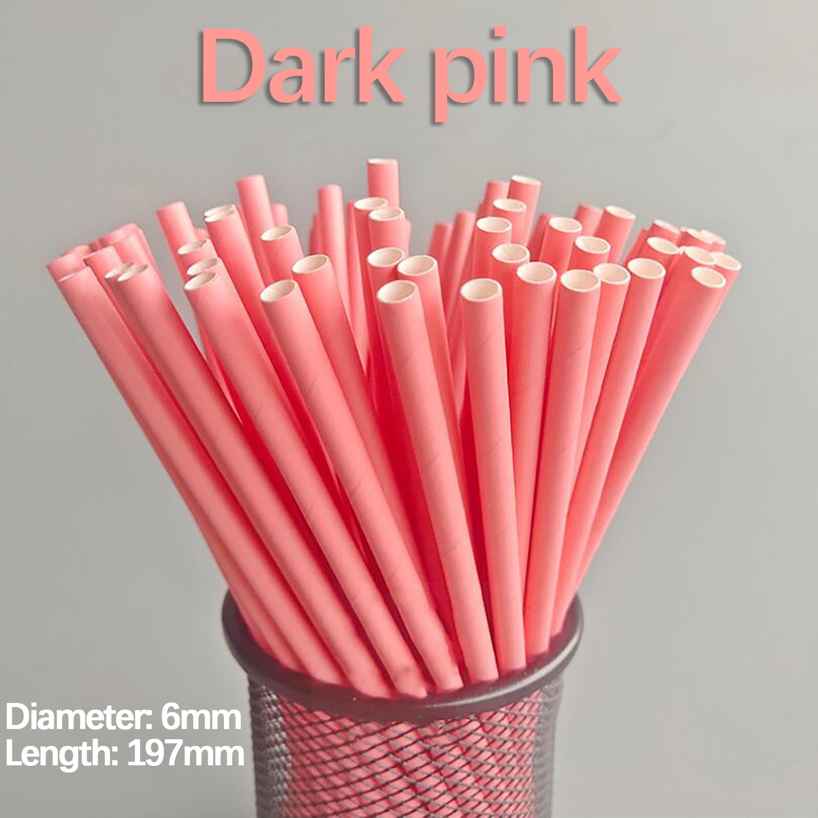 Dengmore Disposable Paper Straw Beverage Party Dessert Cake Decoration
