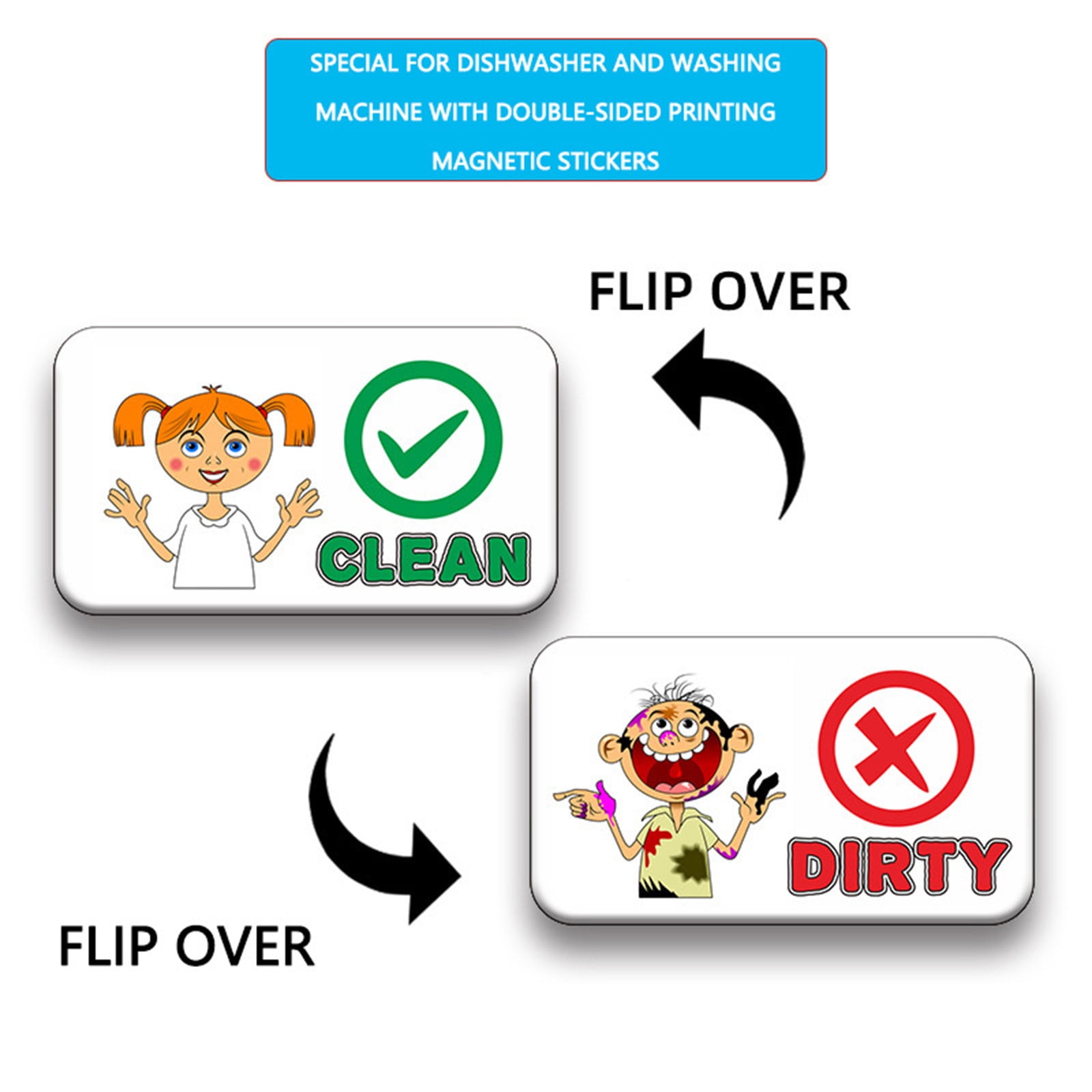 Dengmore Double Sided Clean Dirty Sign Indicator And Practical Home ...