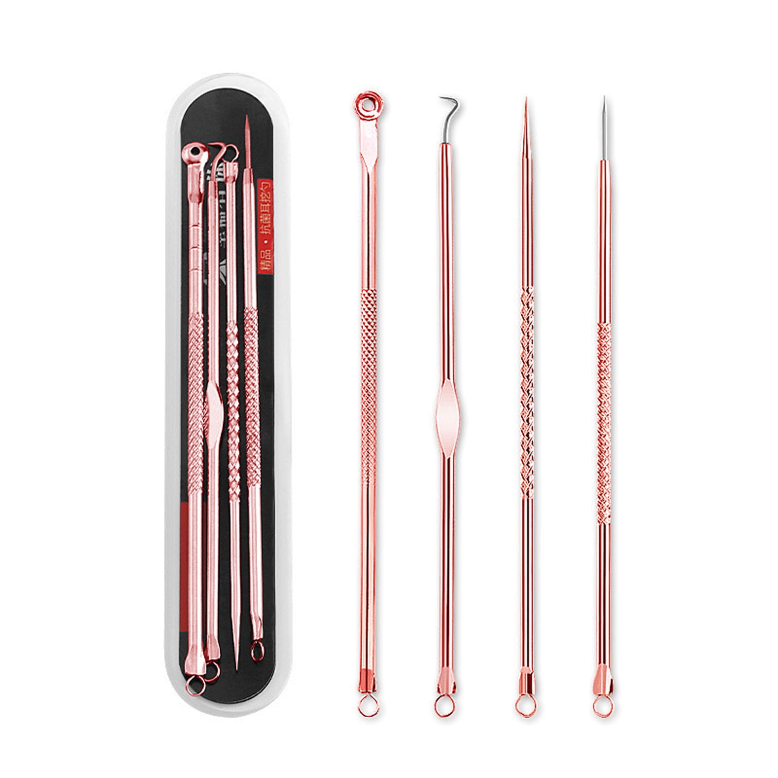Dengmore Double-headed Acne Needle Pick Blackhead Needle Tool Set Rose ...