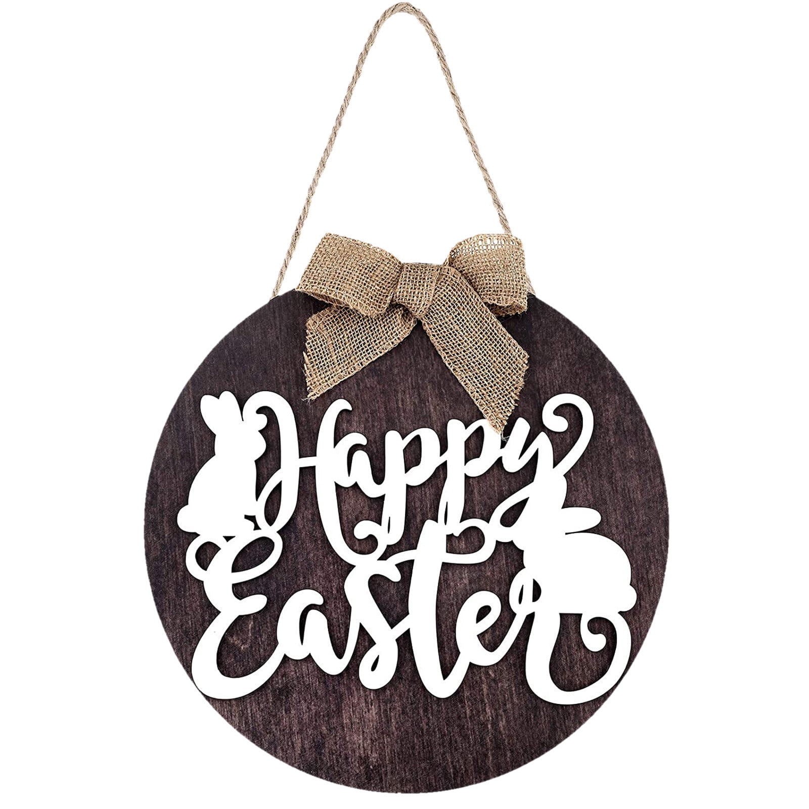 Dengmore Easter Hanging Door Sign for Front Door Happy Easter Day ...