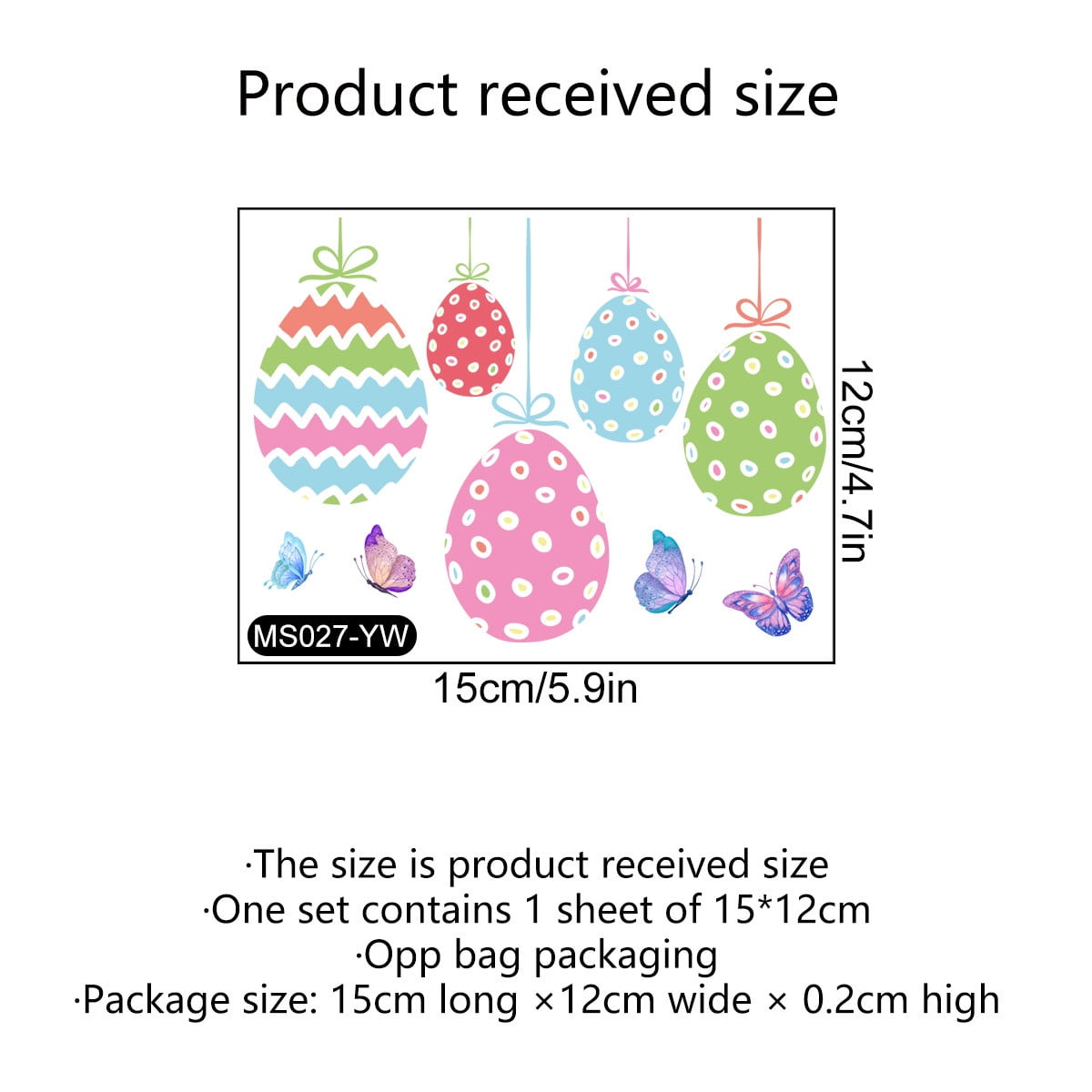 Dengmore Easter Window Clings Stickers 9 Sheets Bunny Eggs Easter ...