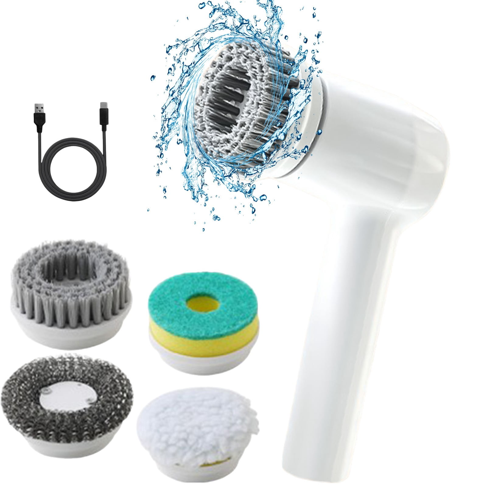 Dengmore Electric Spin Scrubber Cordless Cleaning Brush with 4 ...
