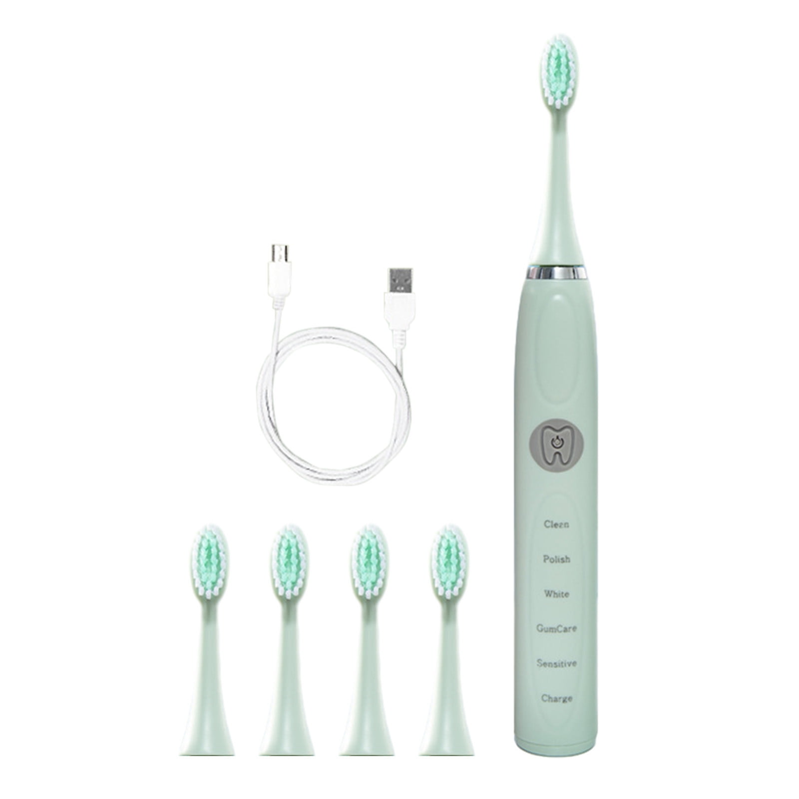 Dengmore Electric Toothbrush with 5 Brush Heads IPX7 Water Proofing ...