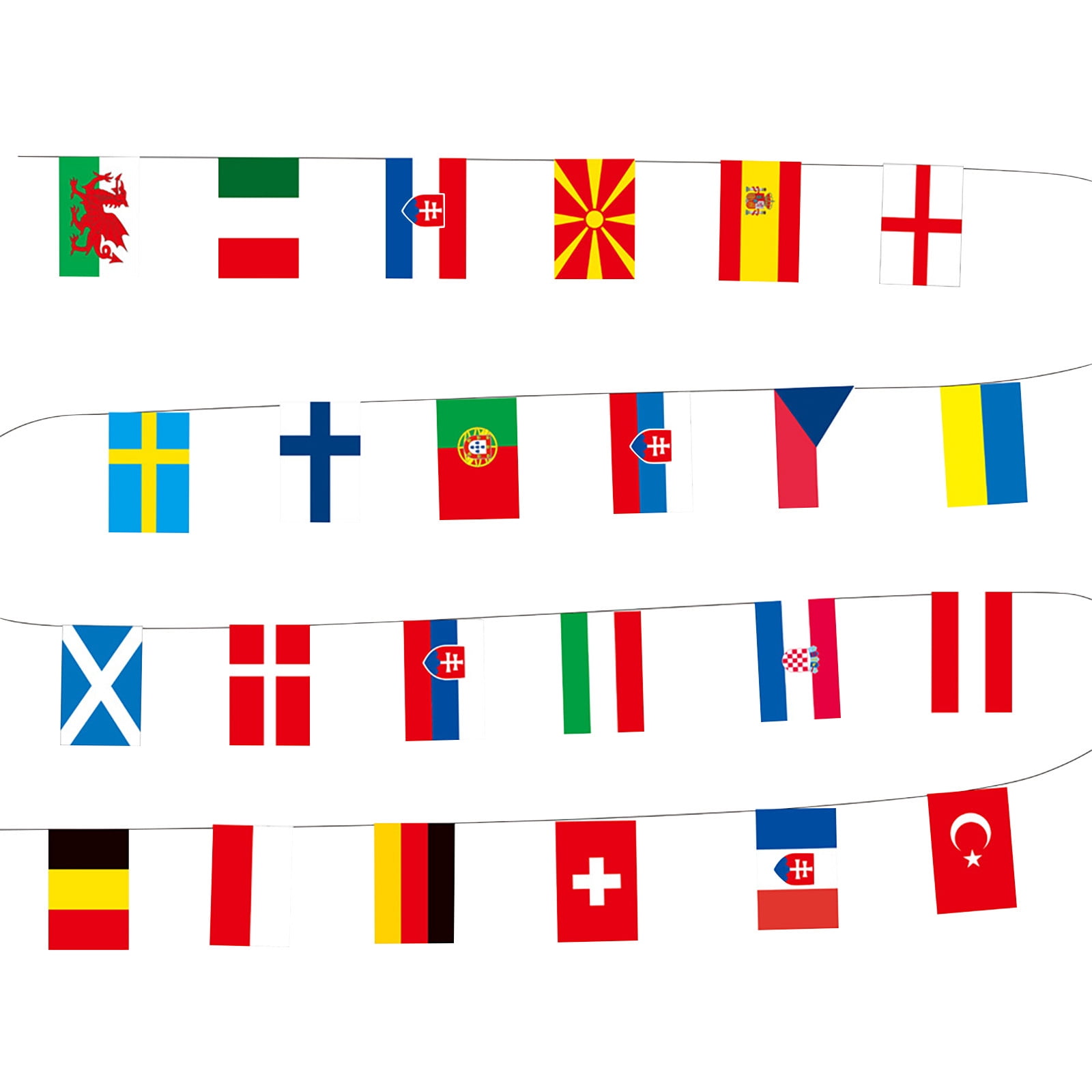 Dengmore European Cup String Flags World Countries Flags 2021 European ...