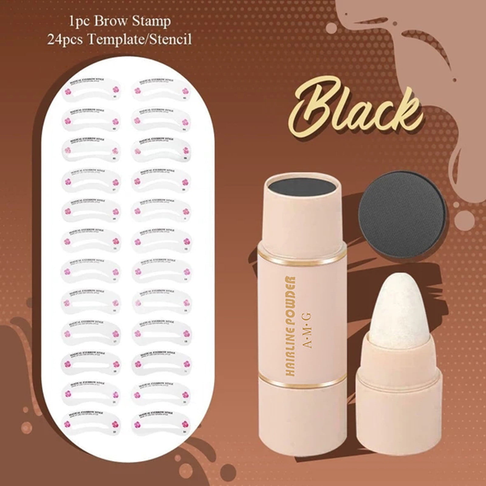 Dengmore Eyebrow Styling Hair Repair Eyebrow Powder Eyebrow Shape Card ...