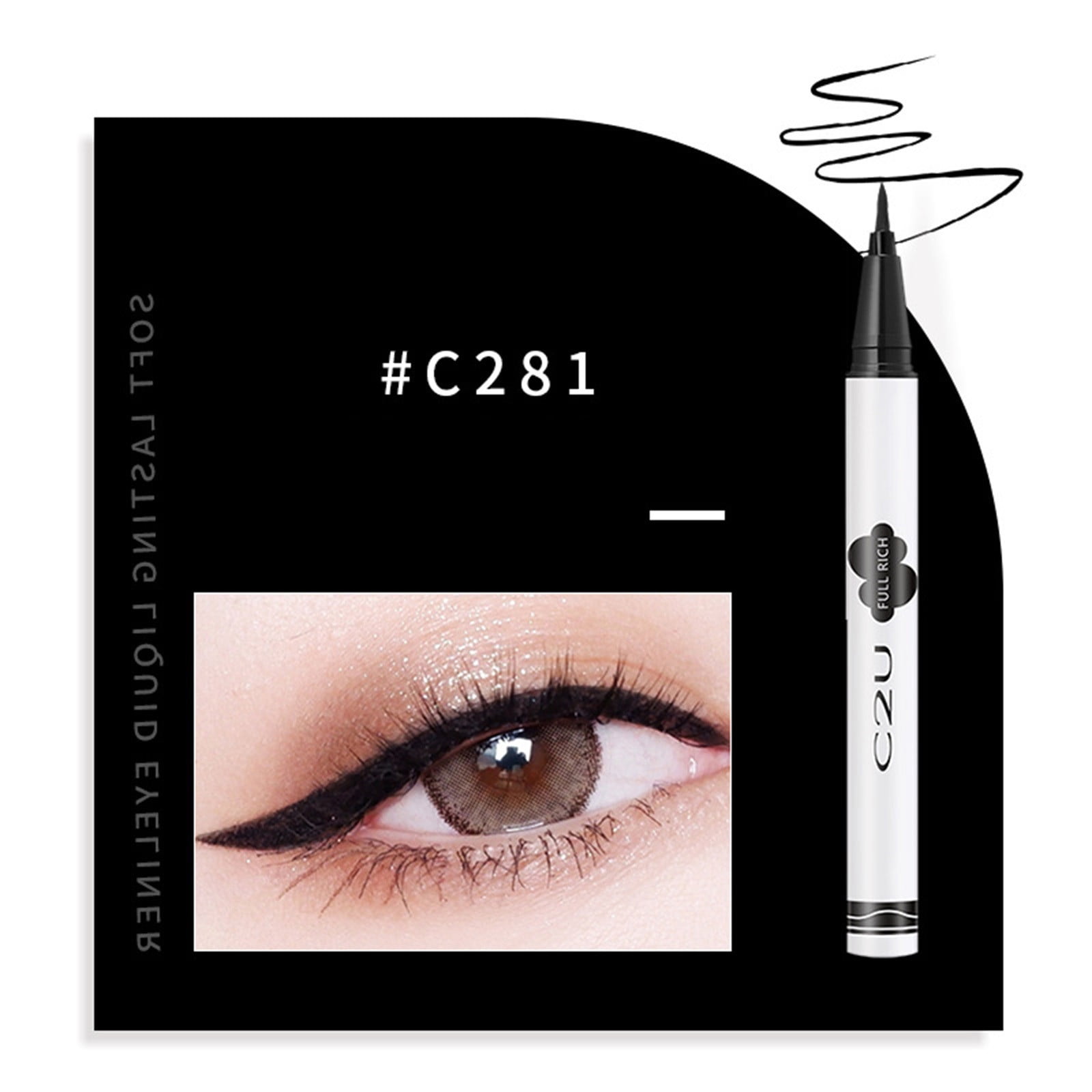 Dengmore Eyeliner Liquid Pen, Oil-proof, Not Smudged, Quick-drying ...