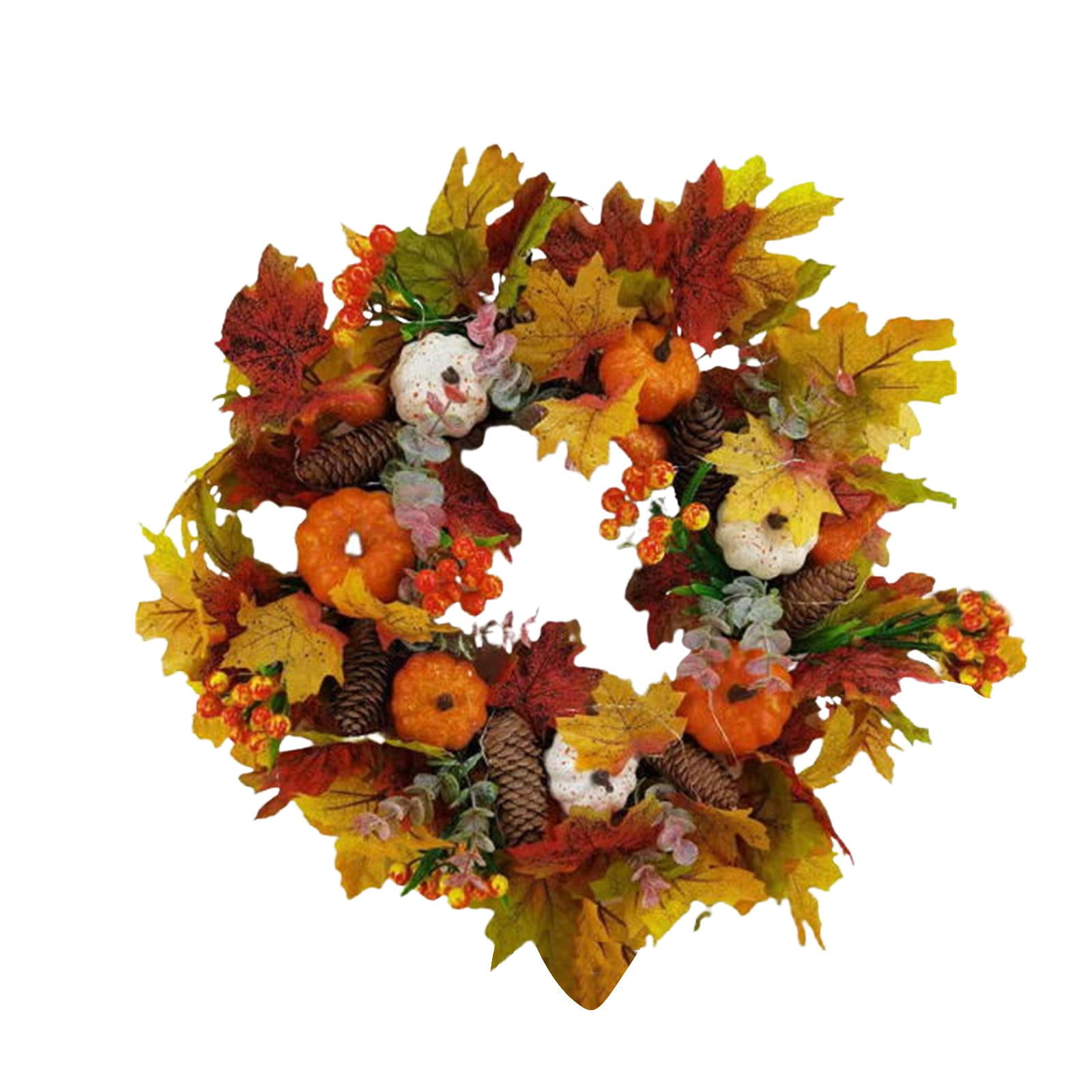 Dengmore Fall Thanksgiving Wreath Maple Wreath Festival Wreath Door ...