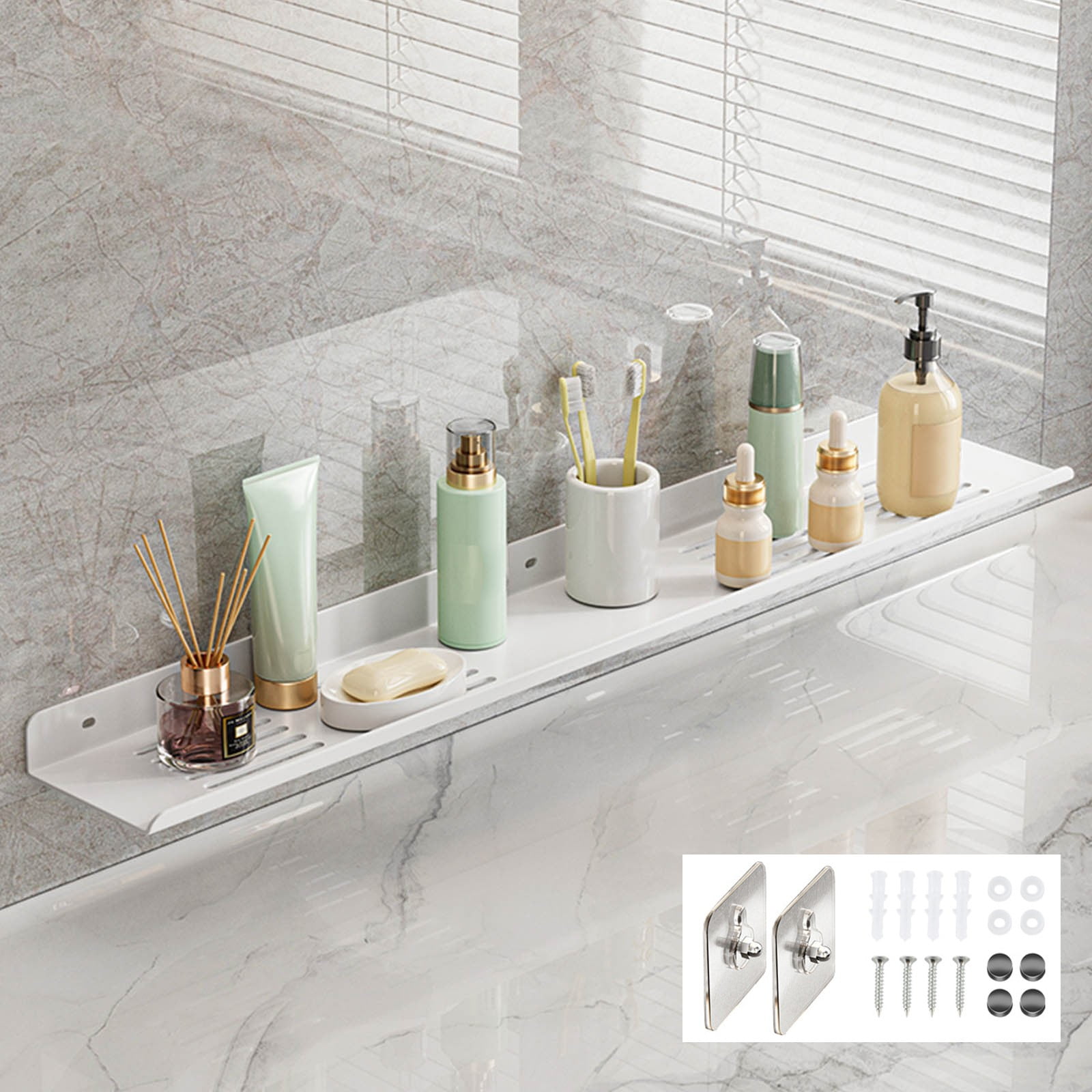 Dengmore Floating Shelves Bathroom Stainless Steel Wall Mounted Storage ...