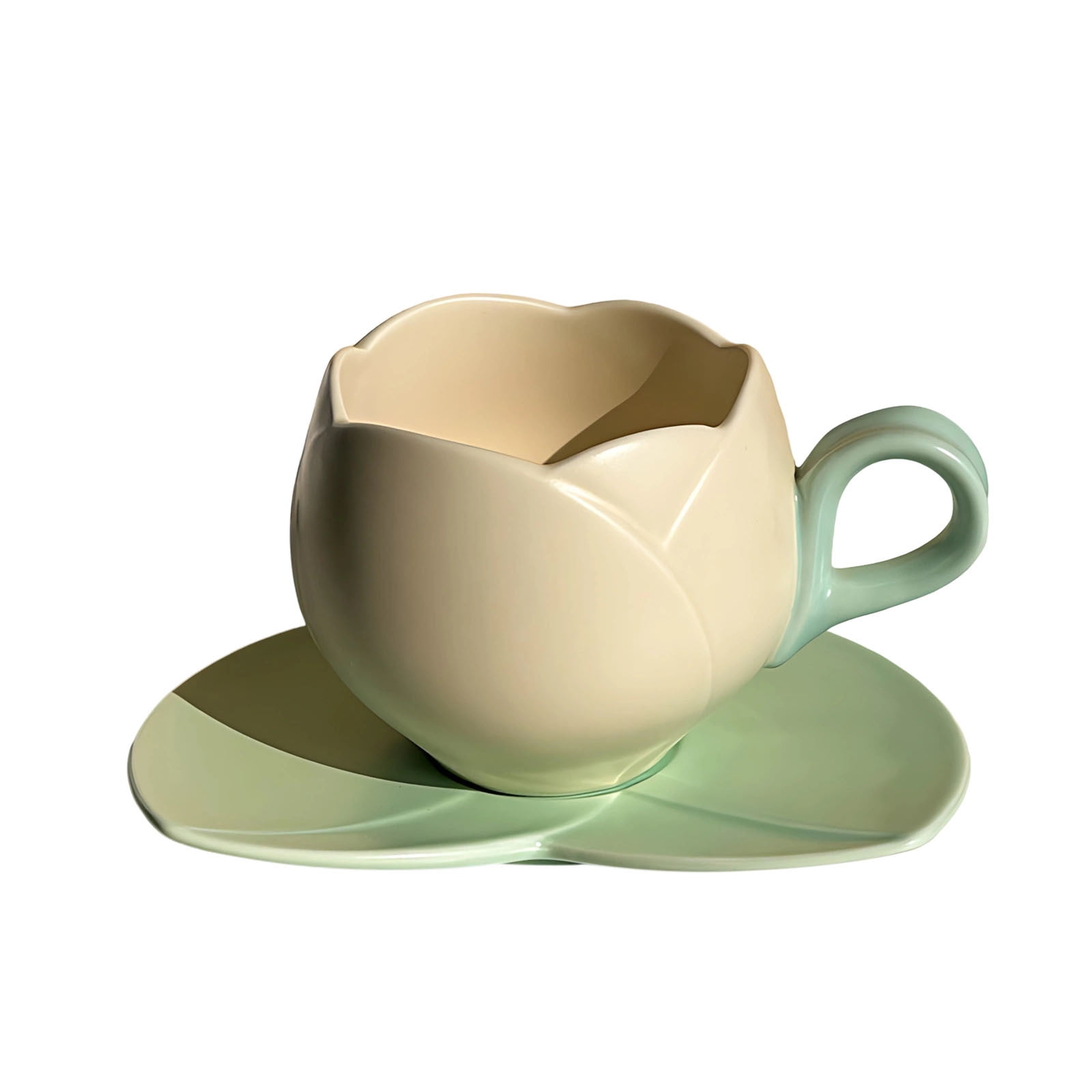 Dengmore Flower-shaped Fairy Coffee Cup Ethereal Flower Ceramic Mug for ...