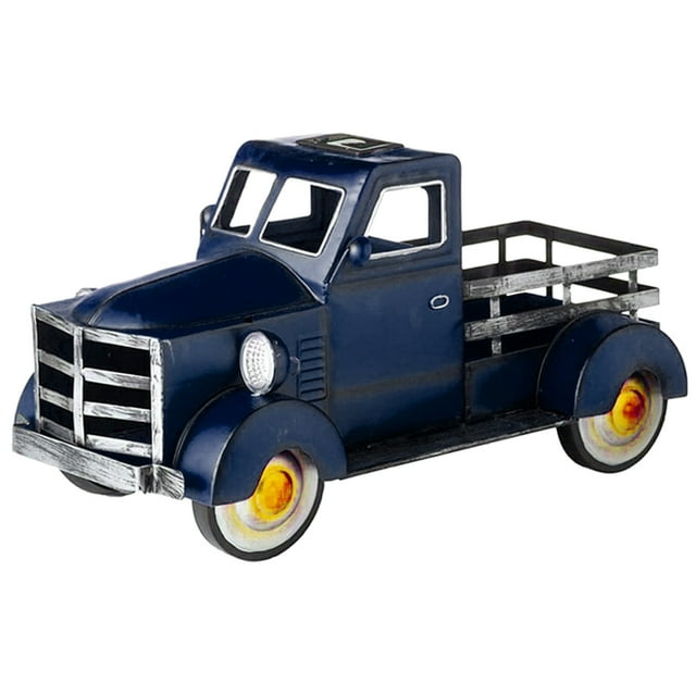 Dengmore Garden Resin Flower Pot Retro Style Solar Pickup Truck Plant ...