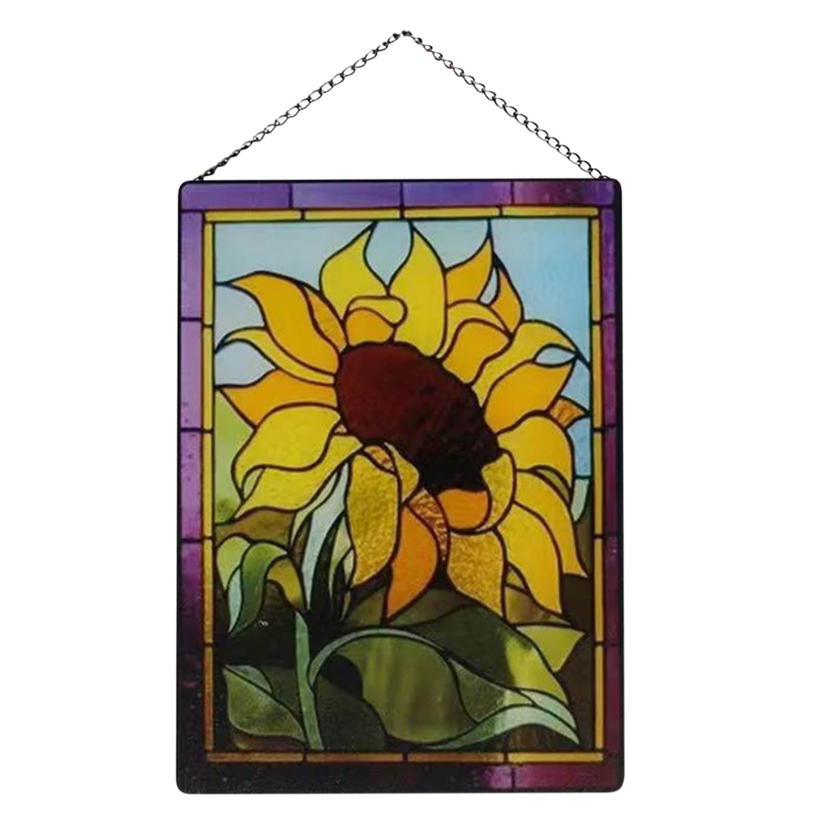 Dengmore Glass Window Hanging Panels Cute Bird On A Wire Stained Window ...