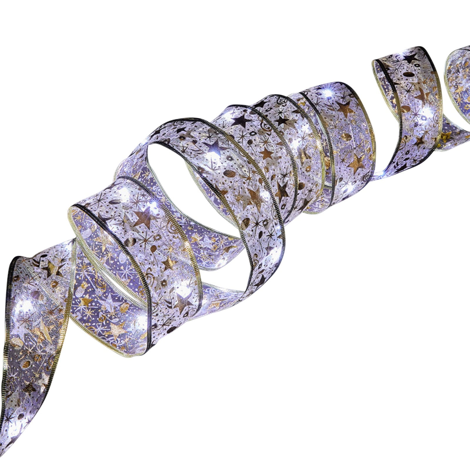 Dengmore Glowing Christmas Tree Ribbon Christmas Ribbons Light Strings ...