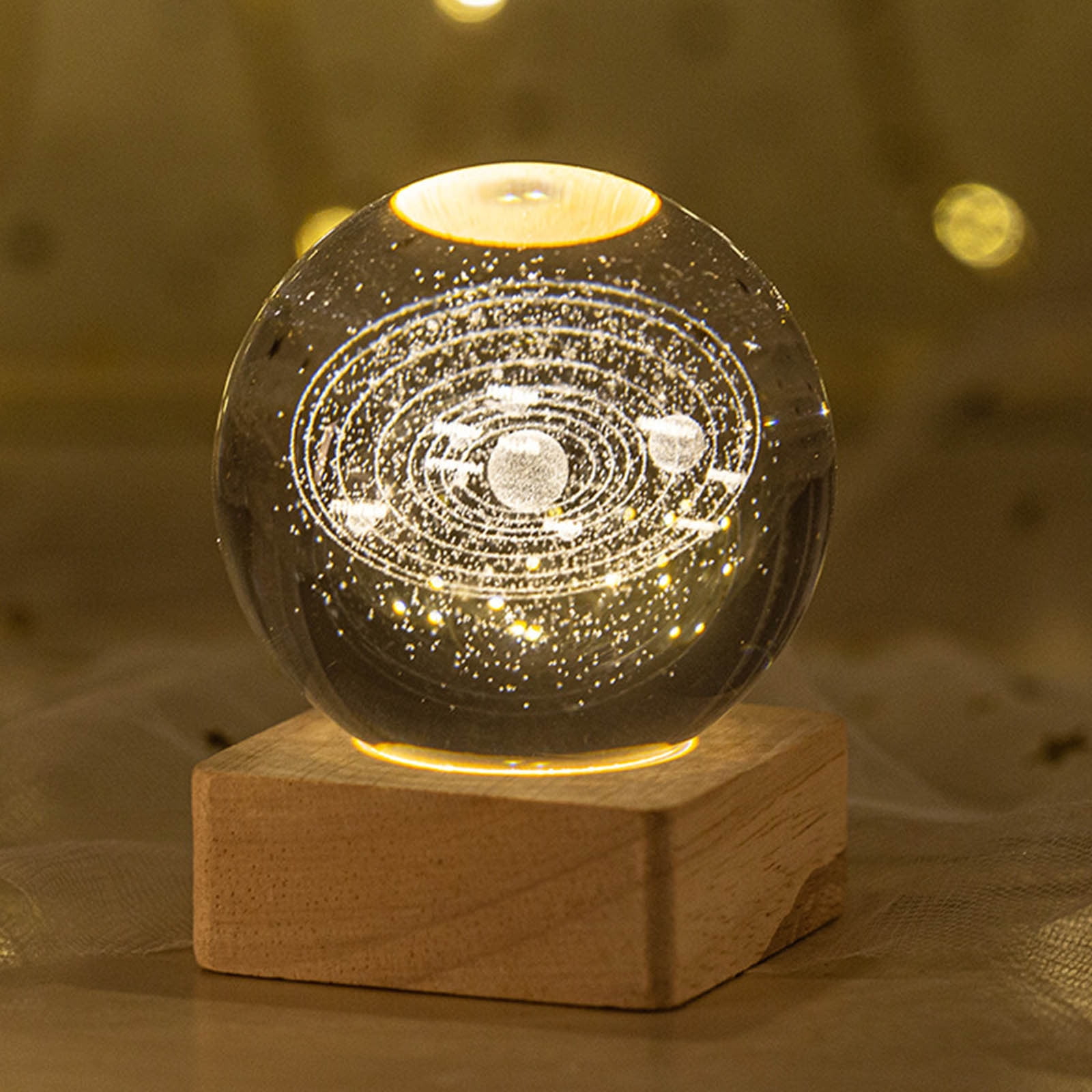 Dengmore Glowing Planetary Galaxy Astronaut Crystal Ball Night Lights ...