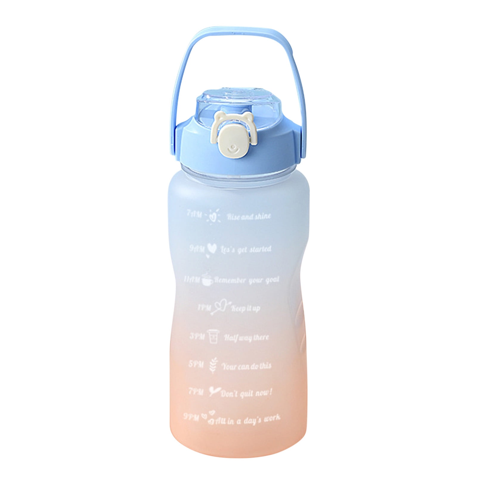 Dengmore Gradient Color Water Bottle Motivational Fitness Sports Water ...