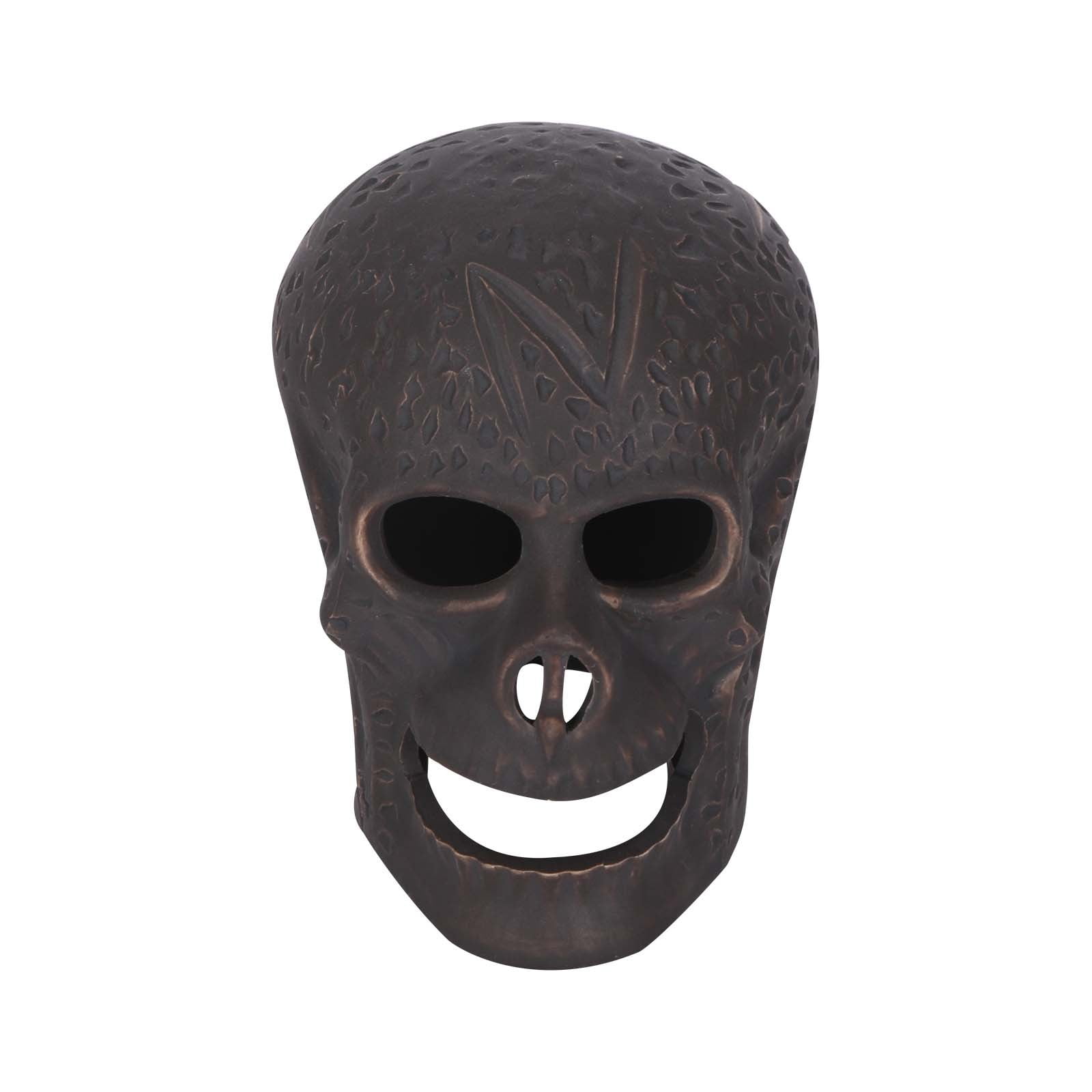Dengmore Halloween Fire Pit Ceramic Firepit Imitated Skull Fireproof ...