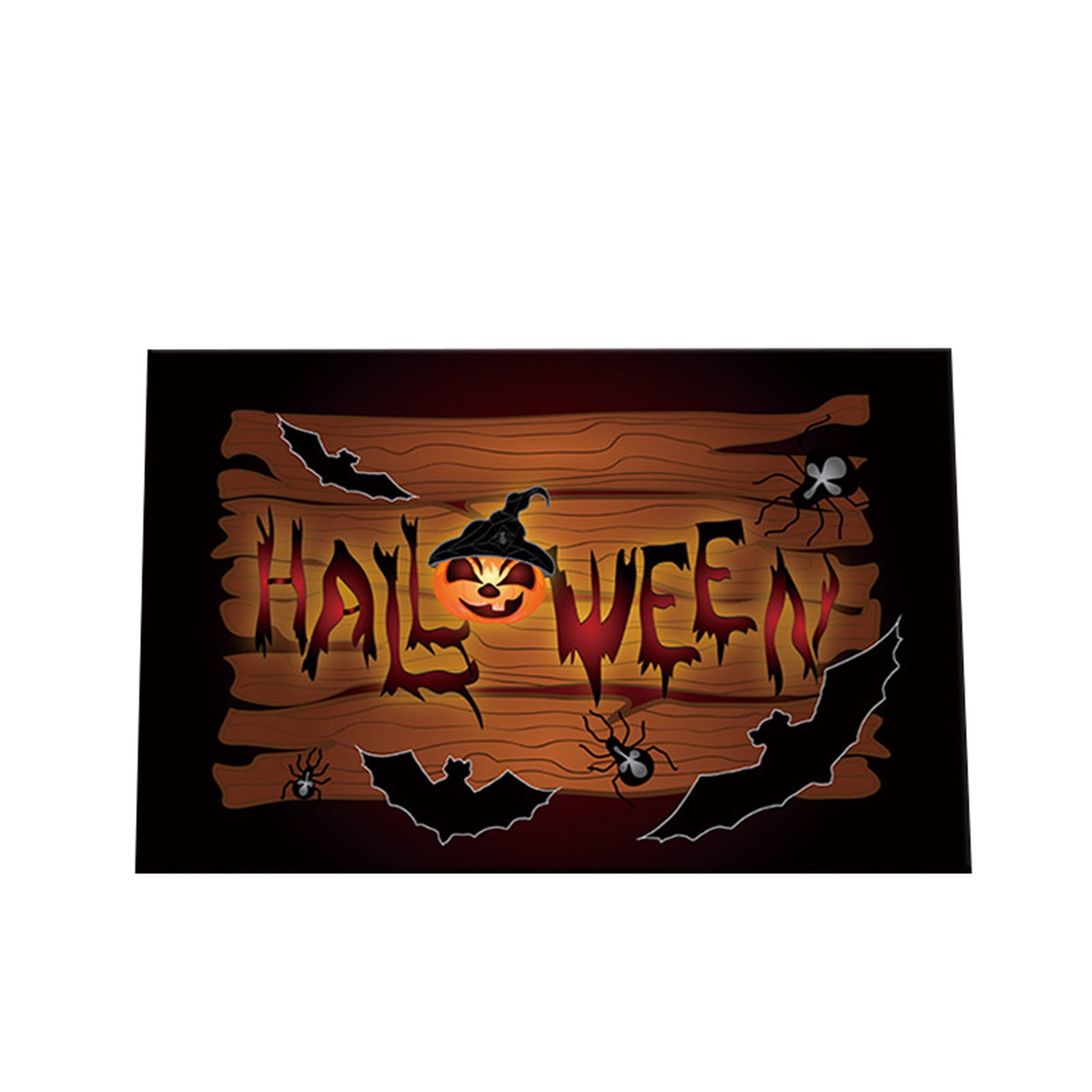Dengmore Halloween Floor Mat With Terrifying Theme Skull And Plasma ...