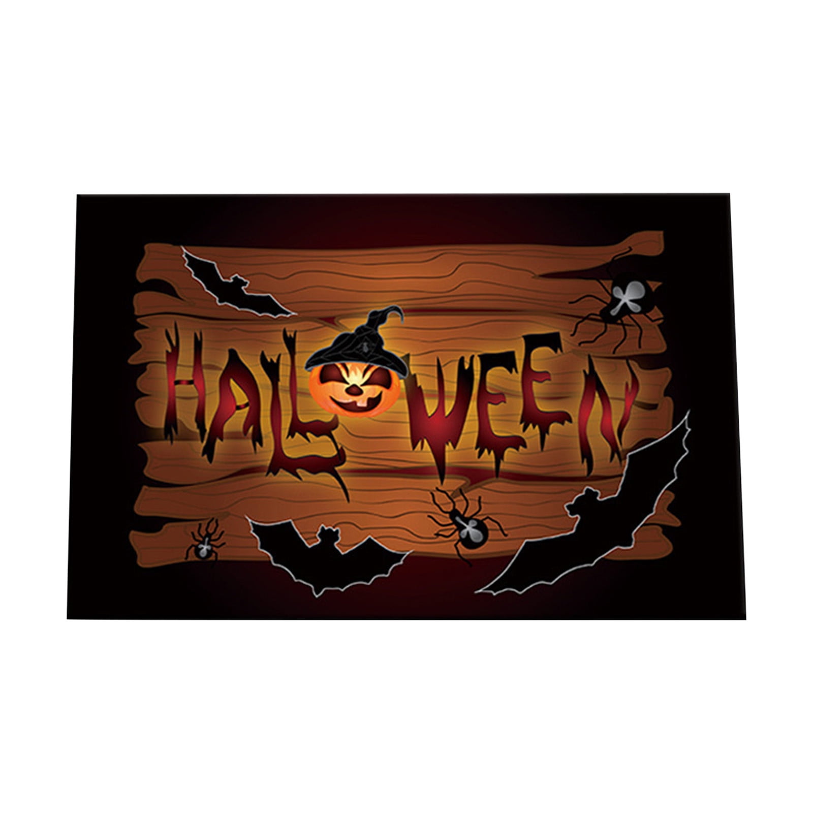 Dengmore Halloween Floor Mat With Terrifying Theme Skull And Plasma ...