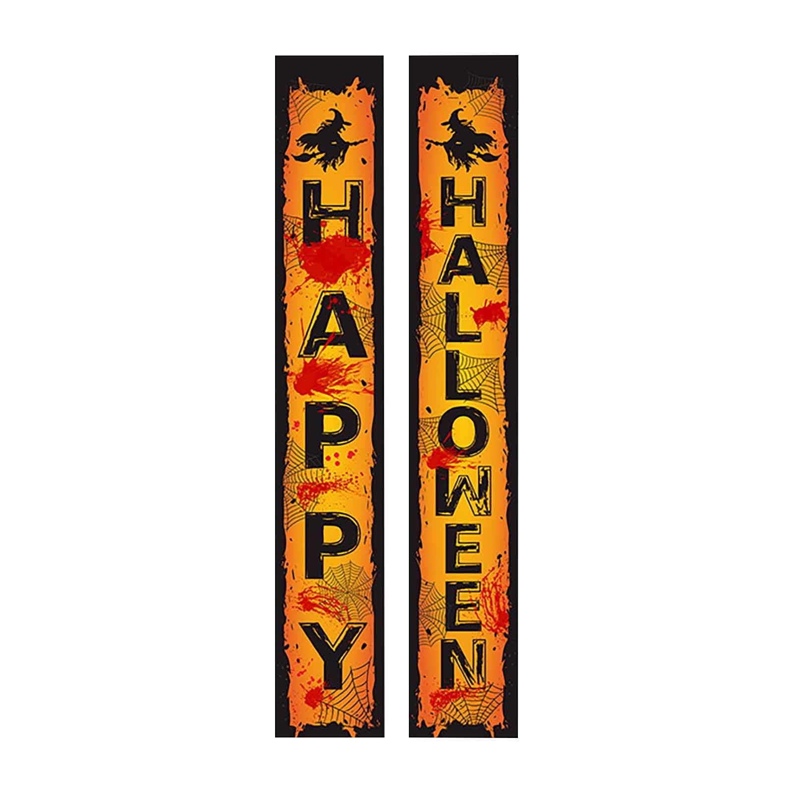 Dengmore Halloween Decorations Outdoor Banners Happy Halloween ...