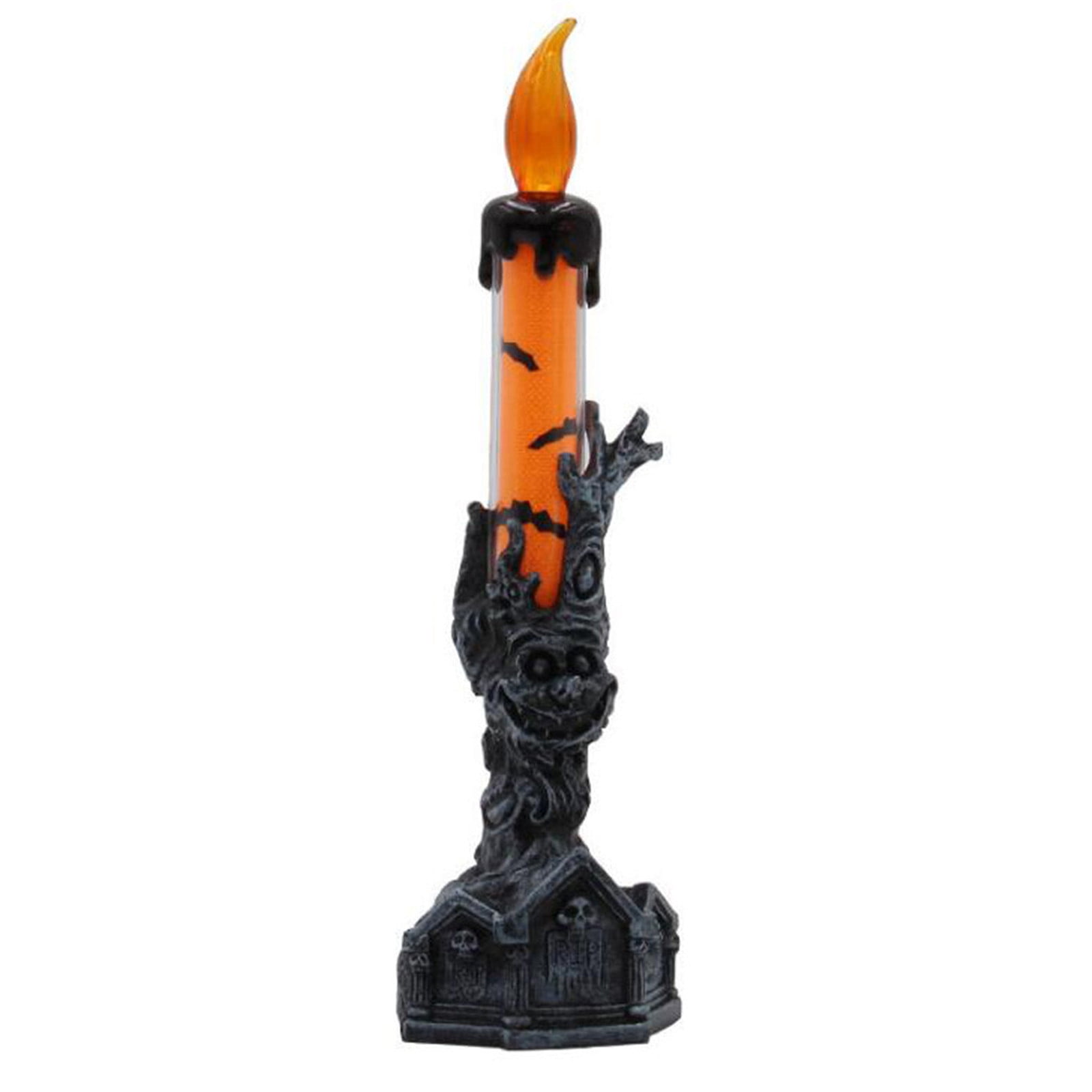 Dengmore Halloween Skull Candle Holder Skeleton Hand Candle Light Ghost ...